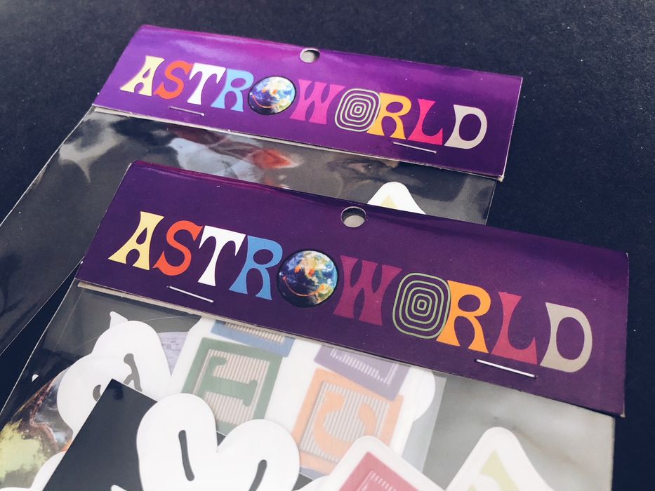 Travis Scott TRAVIS SCOTT [AUTHENTIC] ASTROWORLD LOGO STICKER 5 PACK ...