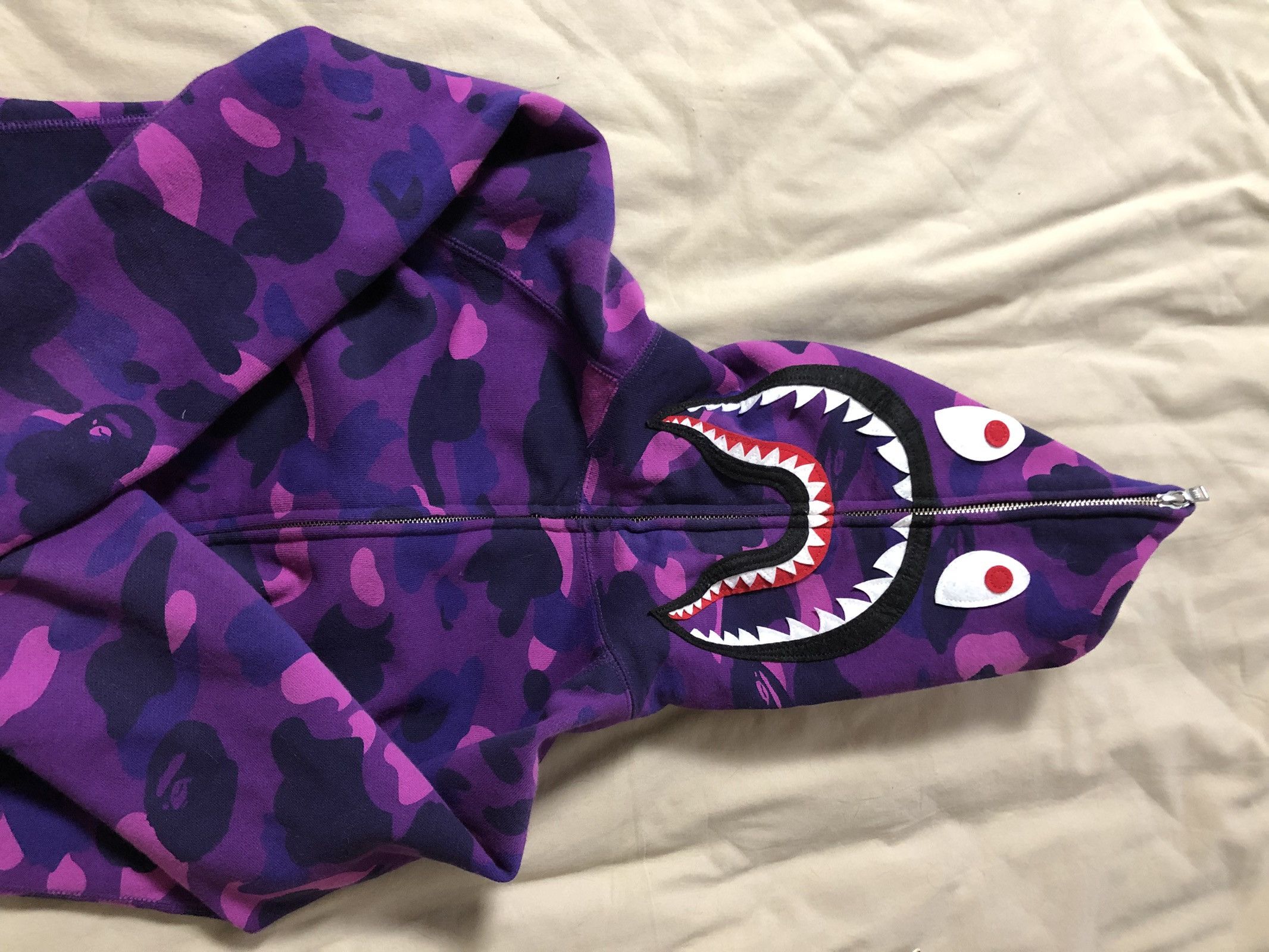 Bape Bape Purple Camo Full Zipup Hoodie Size XS | Grailed