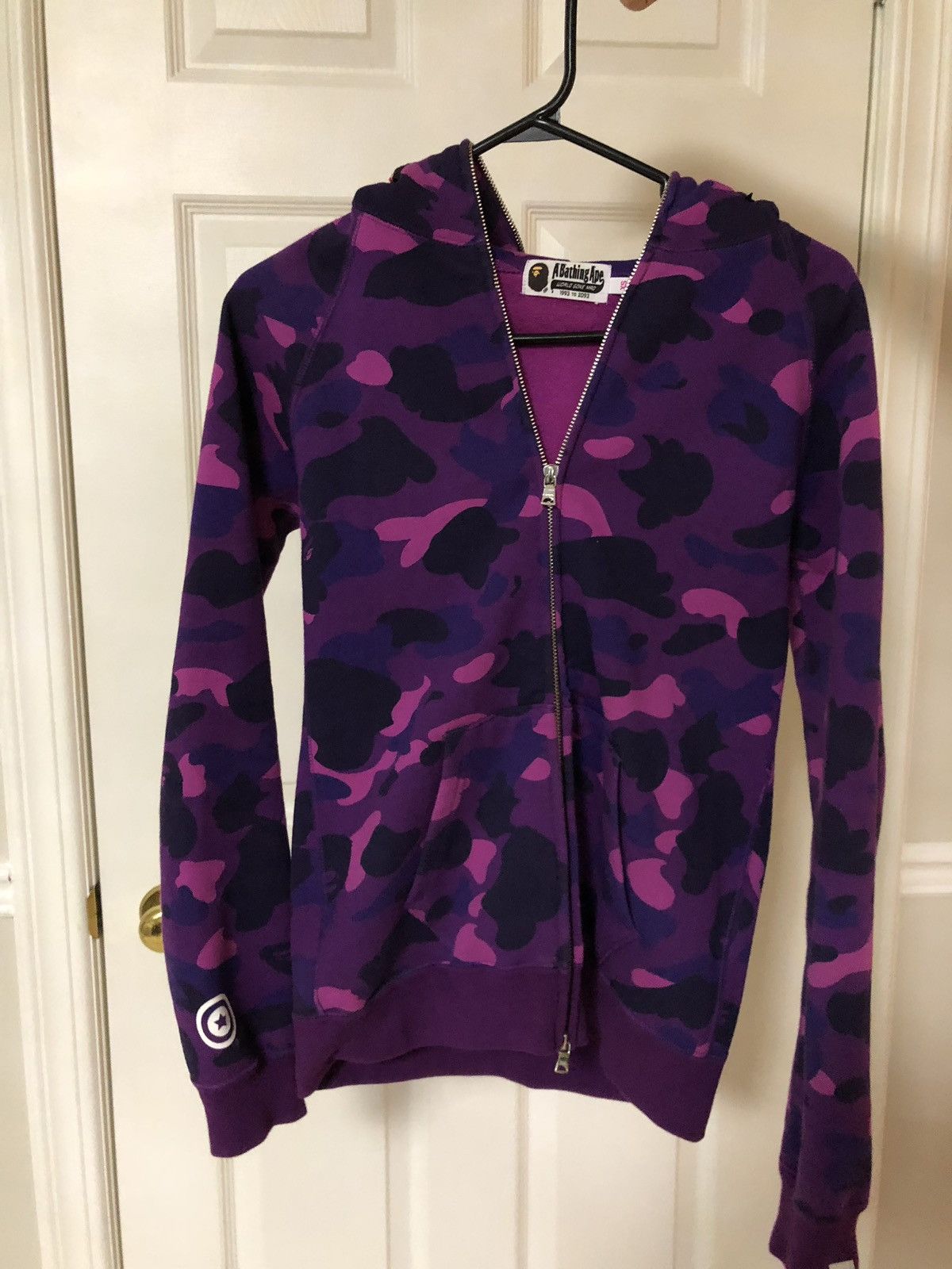 Bape Bape Purple Camo Full Zipup Hoodie Size XS | Grailed