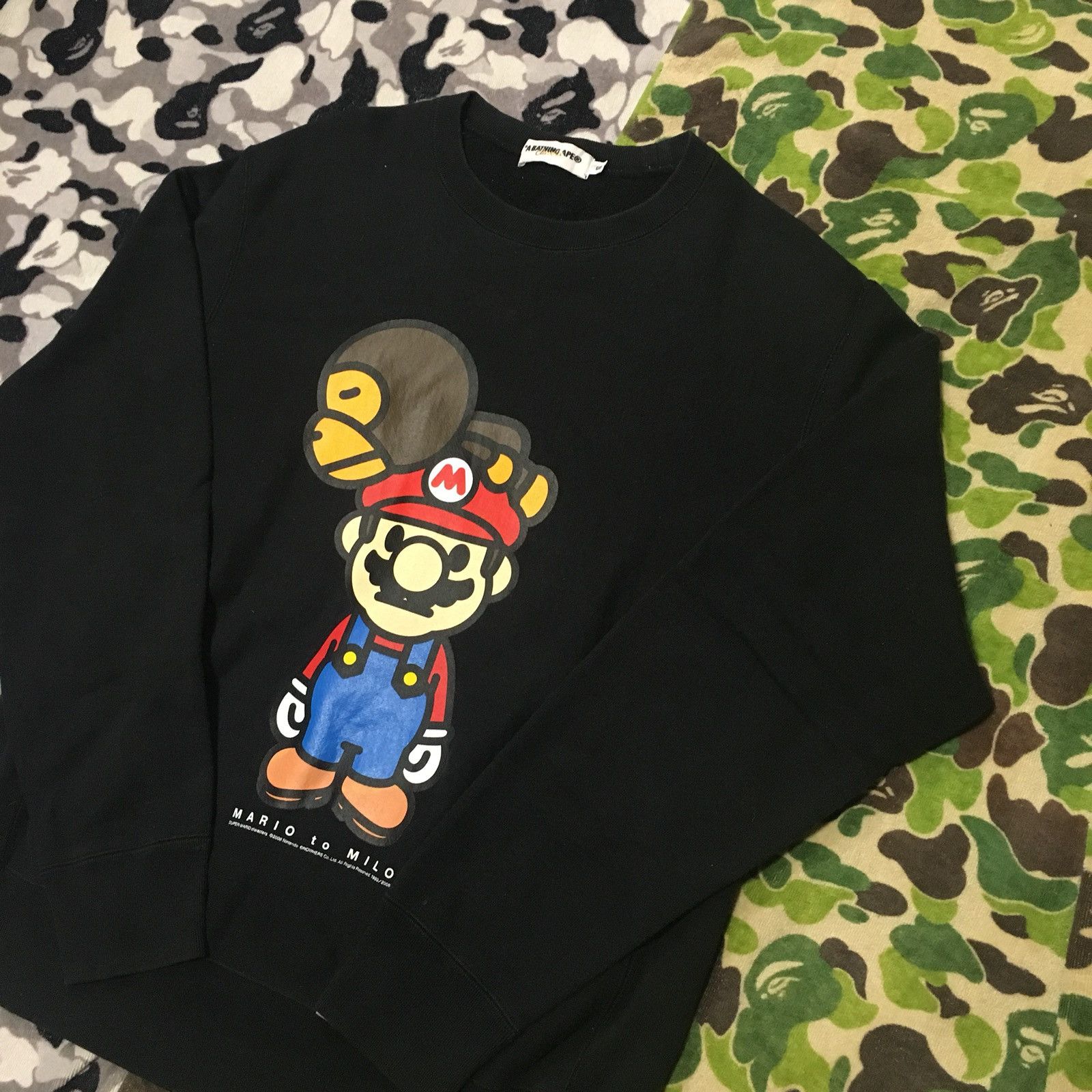 Bape Bape Mario Crewneck | Grailed