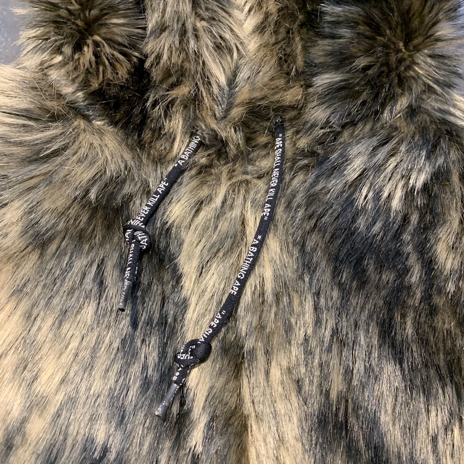 Bape Vintage Faux Fur Hoodie Jacket | Grailed