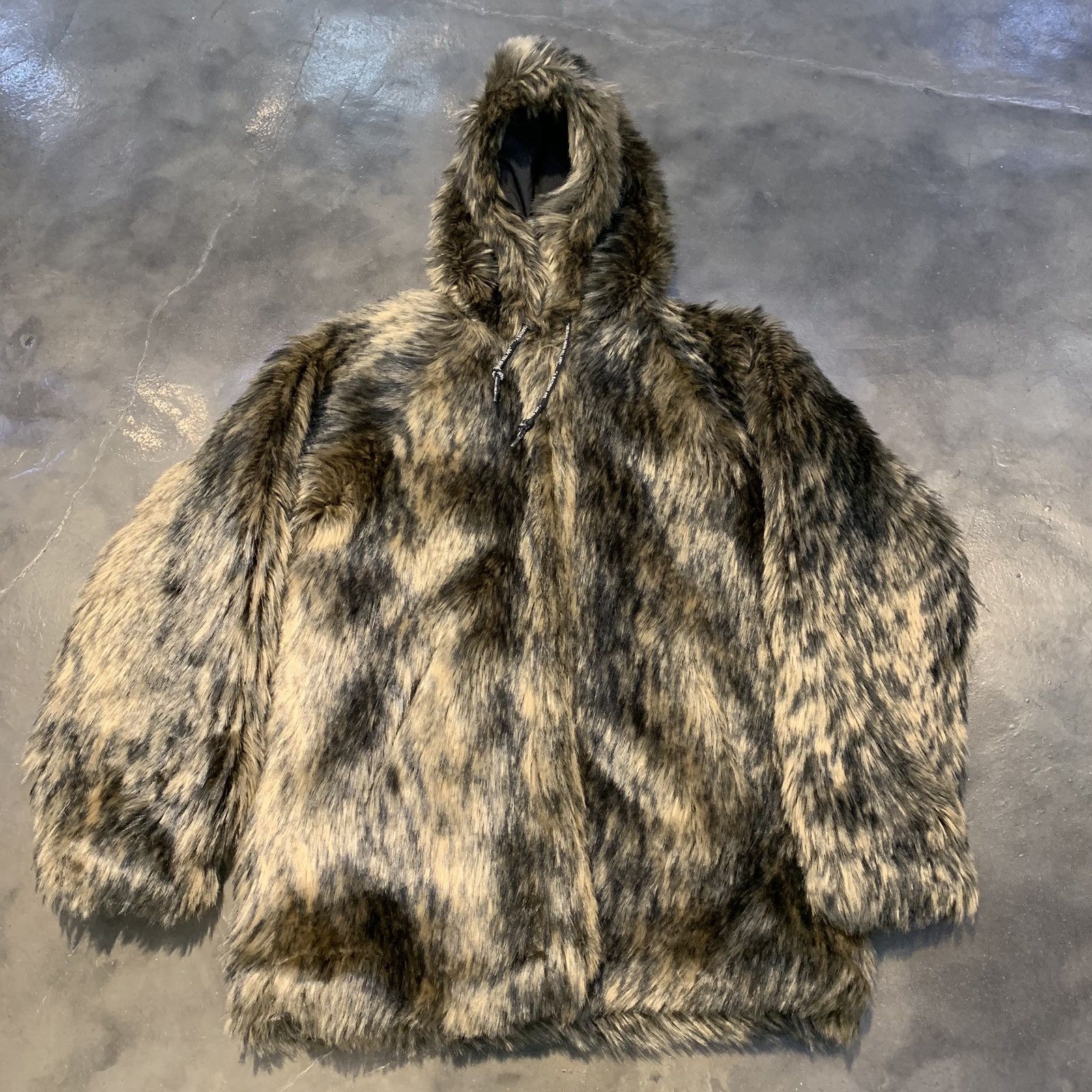 Bape Vintage Faux Fur Hoodie Jacket | Grailed