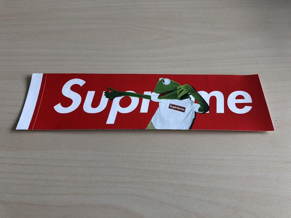 Supreme Kermit The Frog Box Logo Sticker Red | Grailed