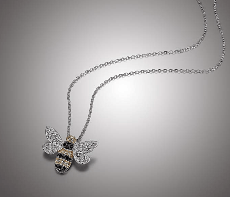 Sterling Silver Crystal Bee Necklace | Grailed