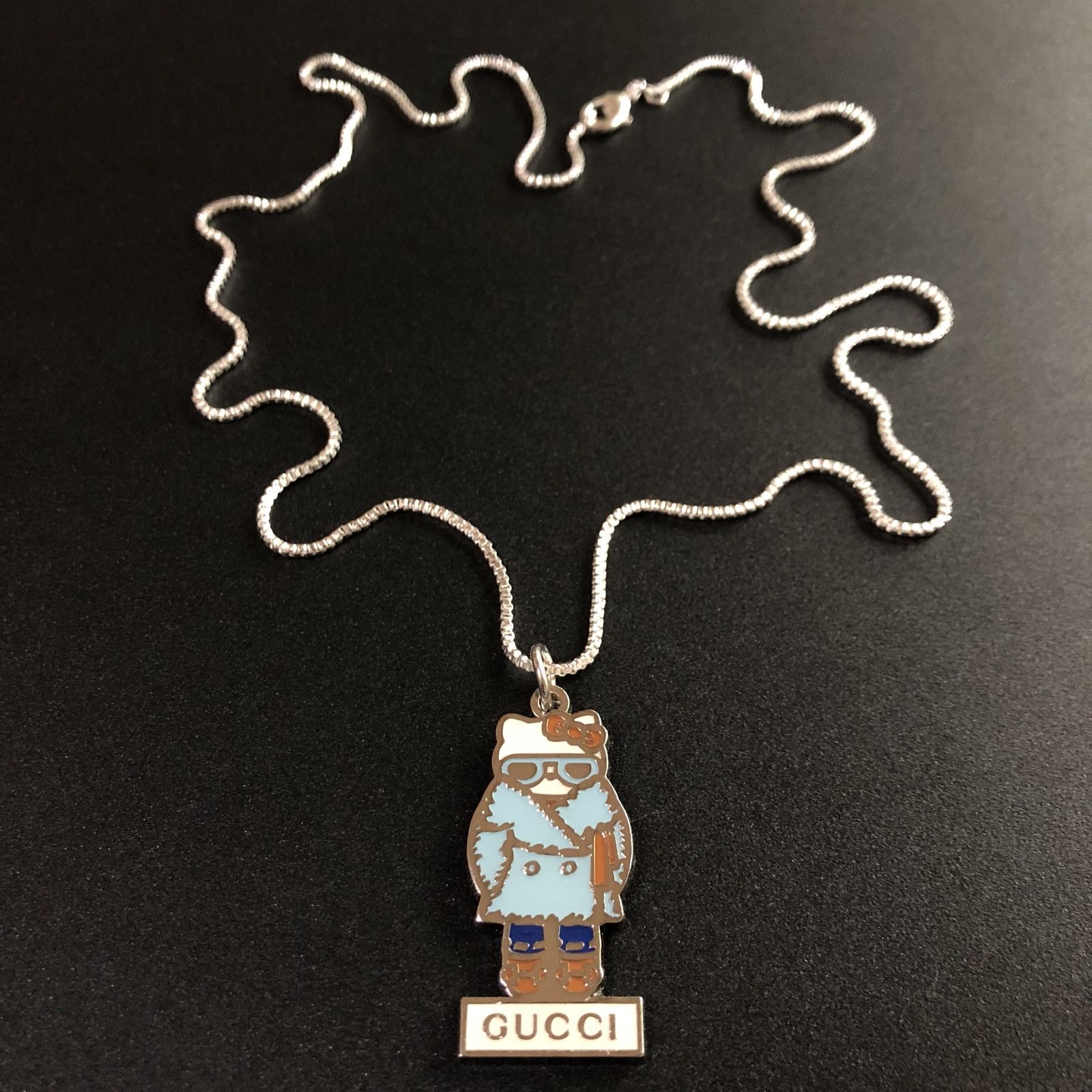 Gucci Gucci x Hello Kitty Pendant & Silver Necklace | Grailed