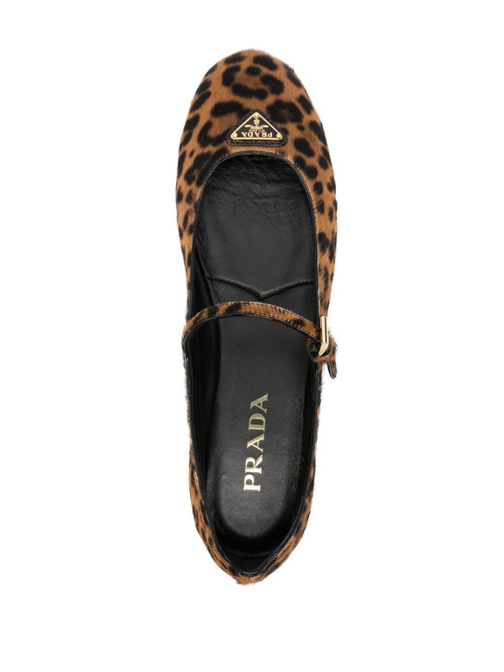 Prada LEOPARD PRINT LEATHER BALLET FLATS | Grailed
