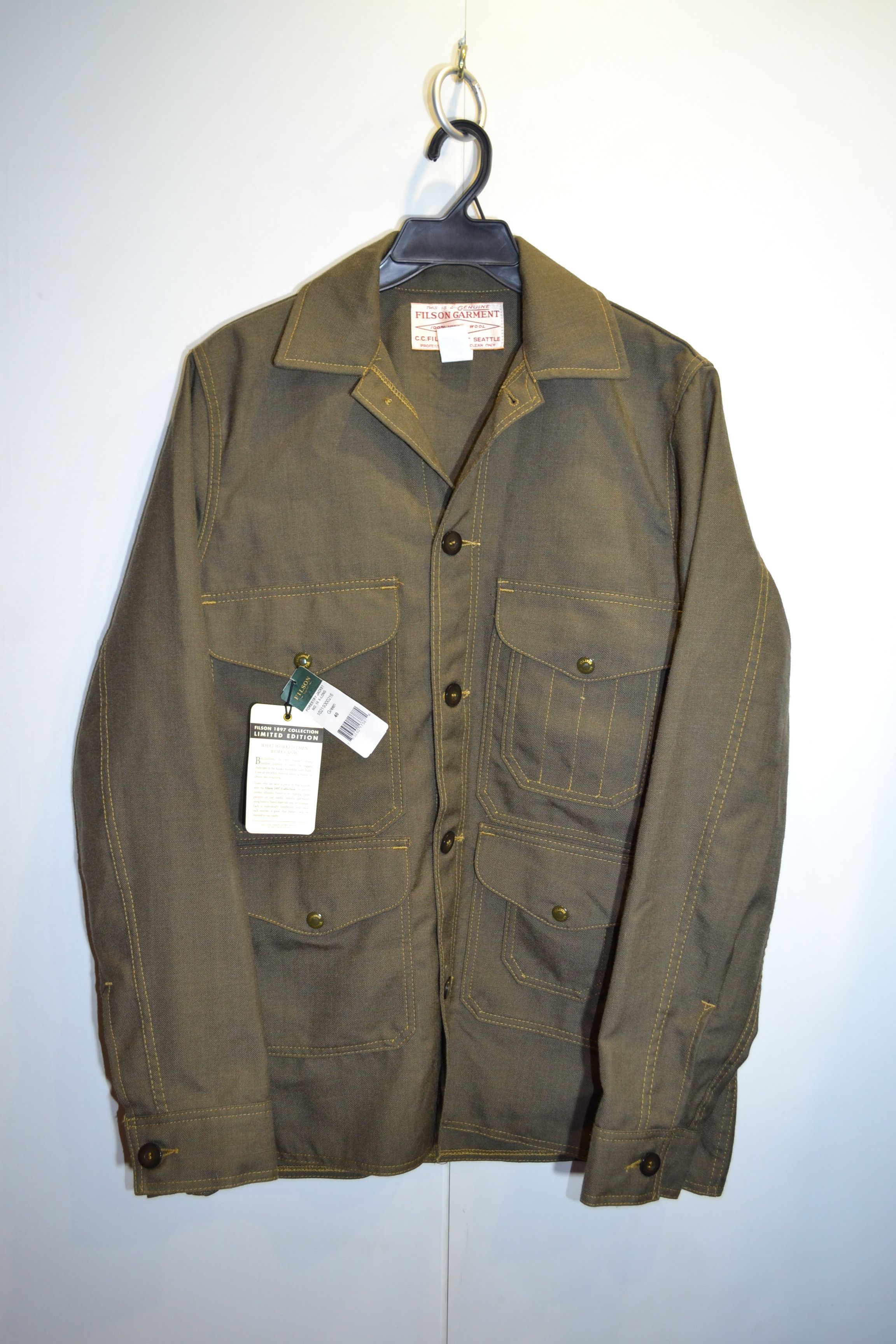 Filson NEW Filson Forestry Cloth Cruiser size 40 L 100% Virgin Wool ...