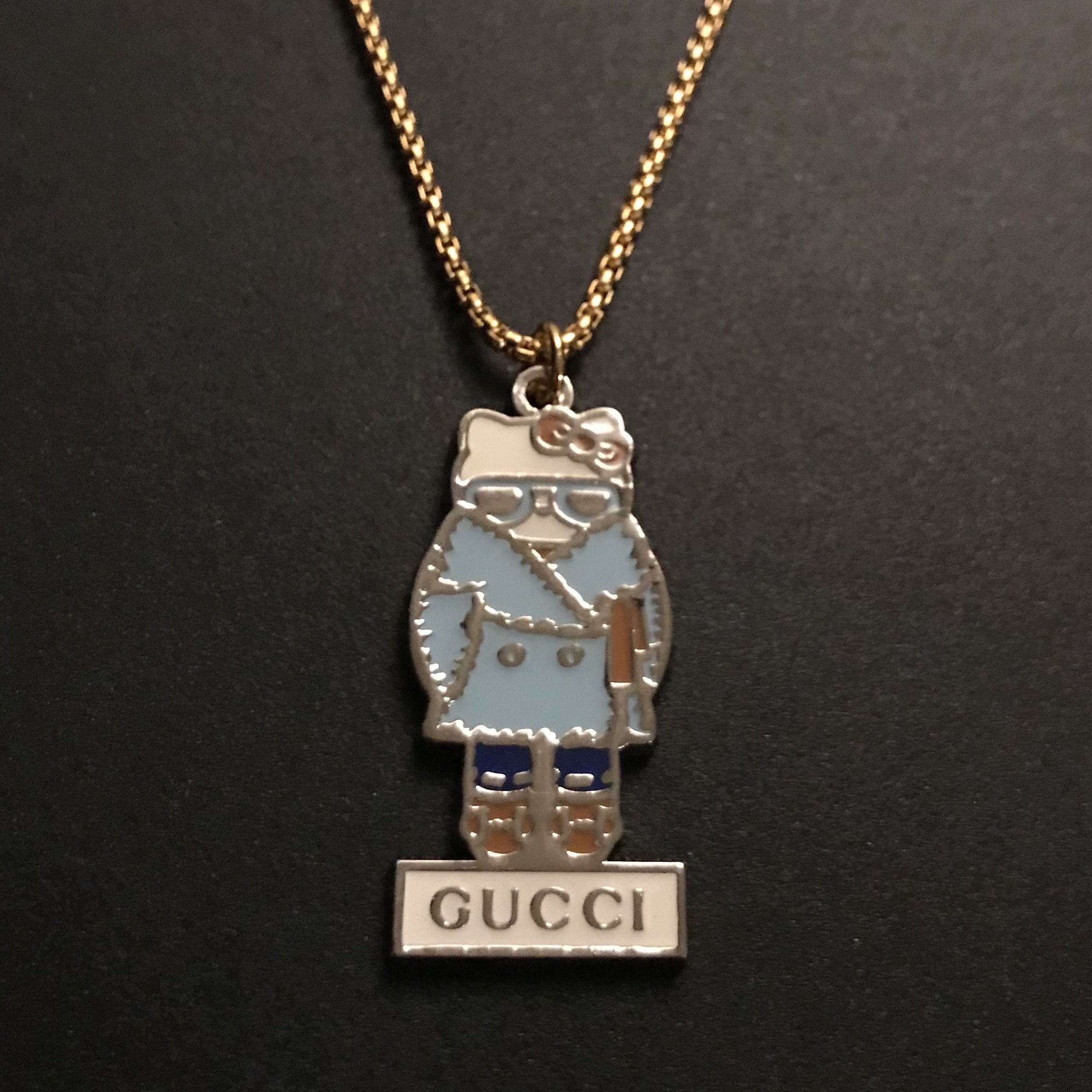 Gucci Gucci x Hello Kitty Pendant & Gold Necklace | Grailed