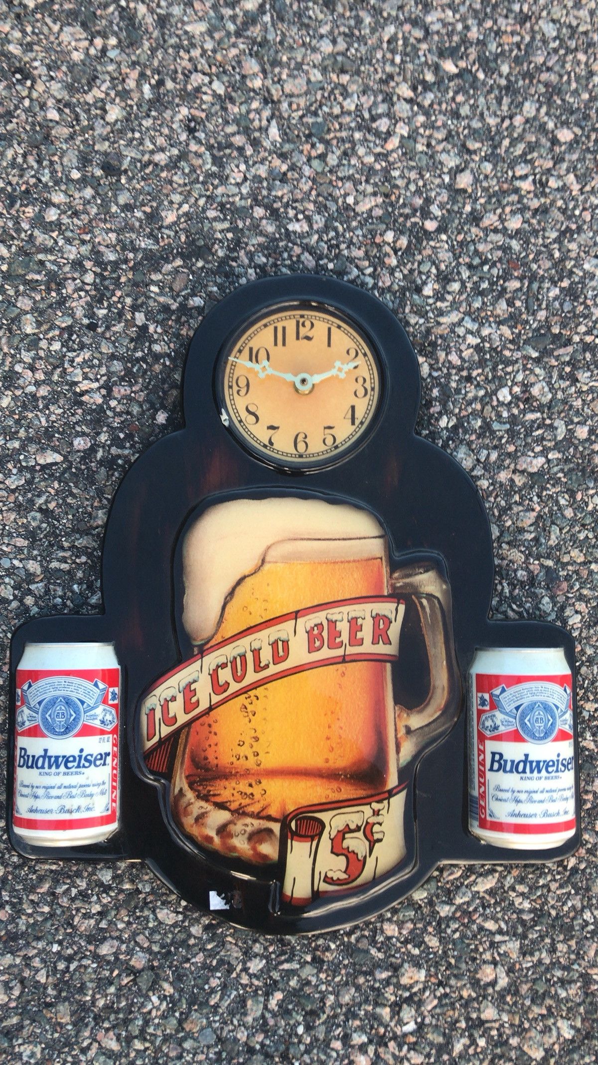 Vintage 70s Vintage BUDWEISER WALL CLOCK Wooden Vintage Collectible ...