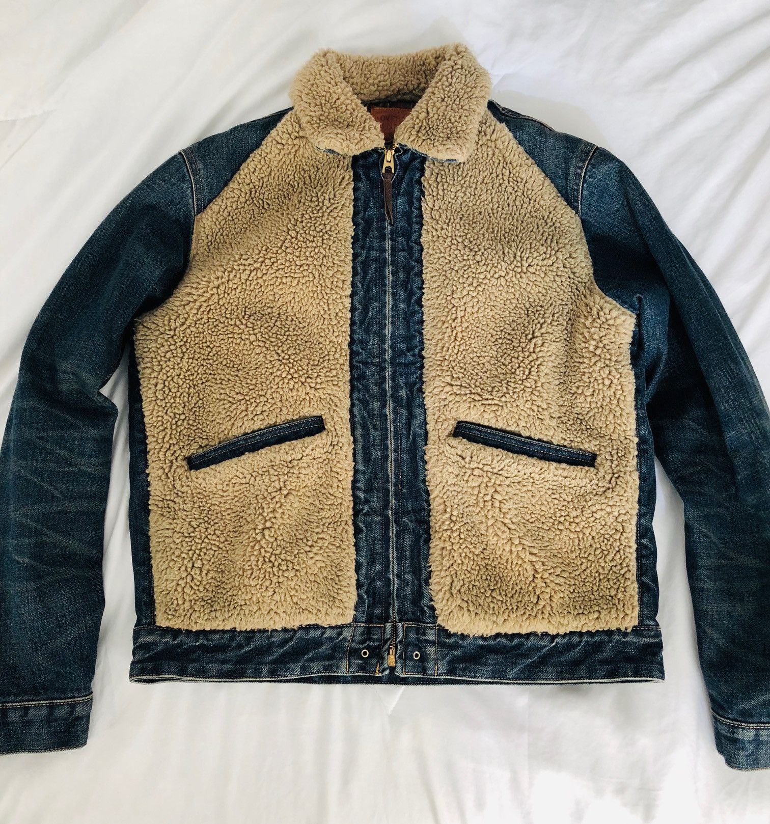 RRL Ralph Lauren RRL Shearling Paneled Denim Jacket | Grailed