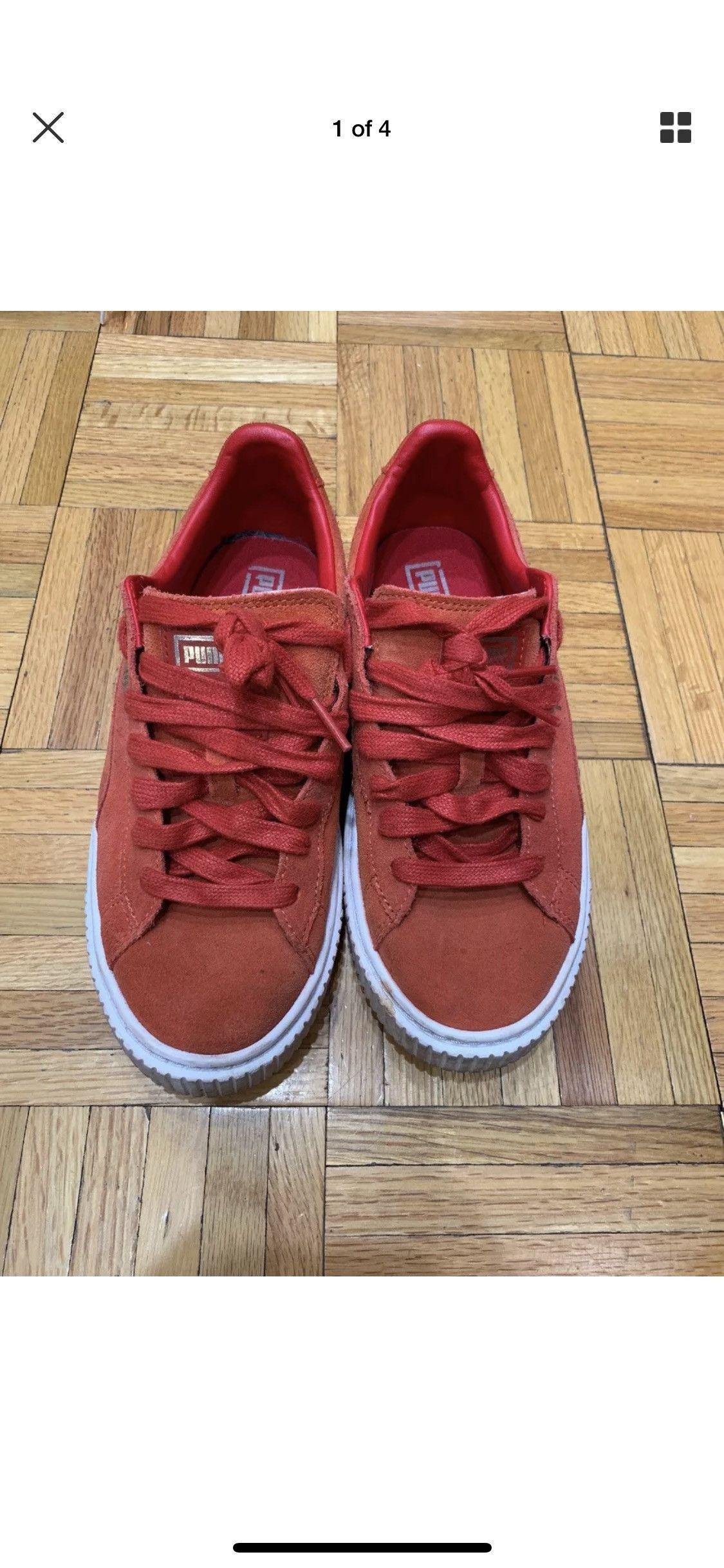 Puma Puma Suede Orange Platform Sneakers Size 7.5 Women’s | Grailed