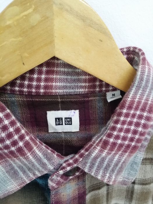 Uniqlo Uniqlo Rare Multiple Check Plaid Patterns Shirt Buttons Up Size ...