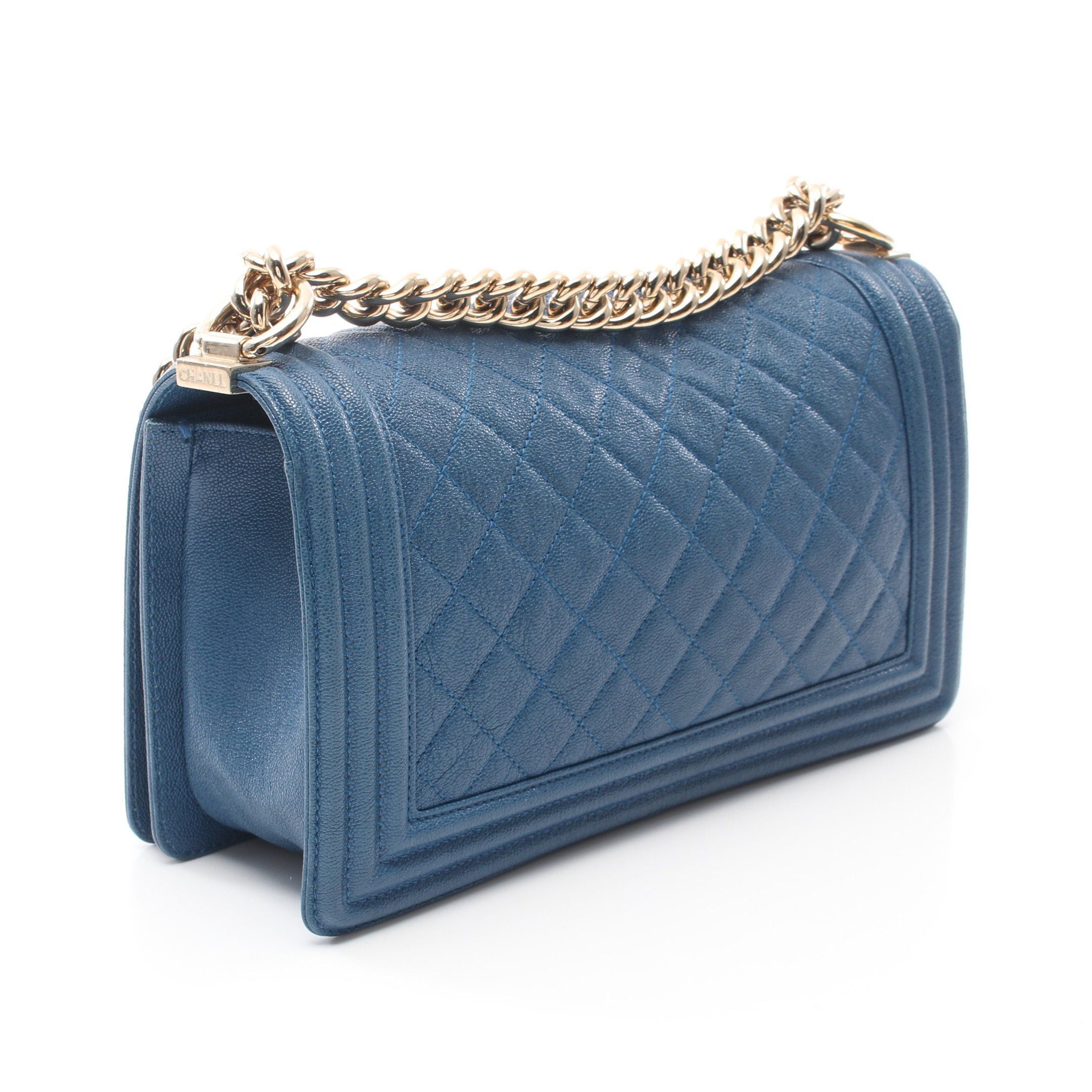 Chanel Chanel Boy Chanel Matelasse Chain Shoulder Bag Caviar Skin Dark ...