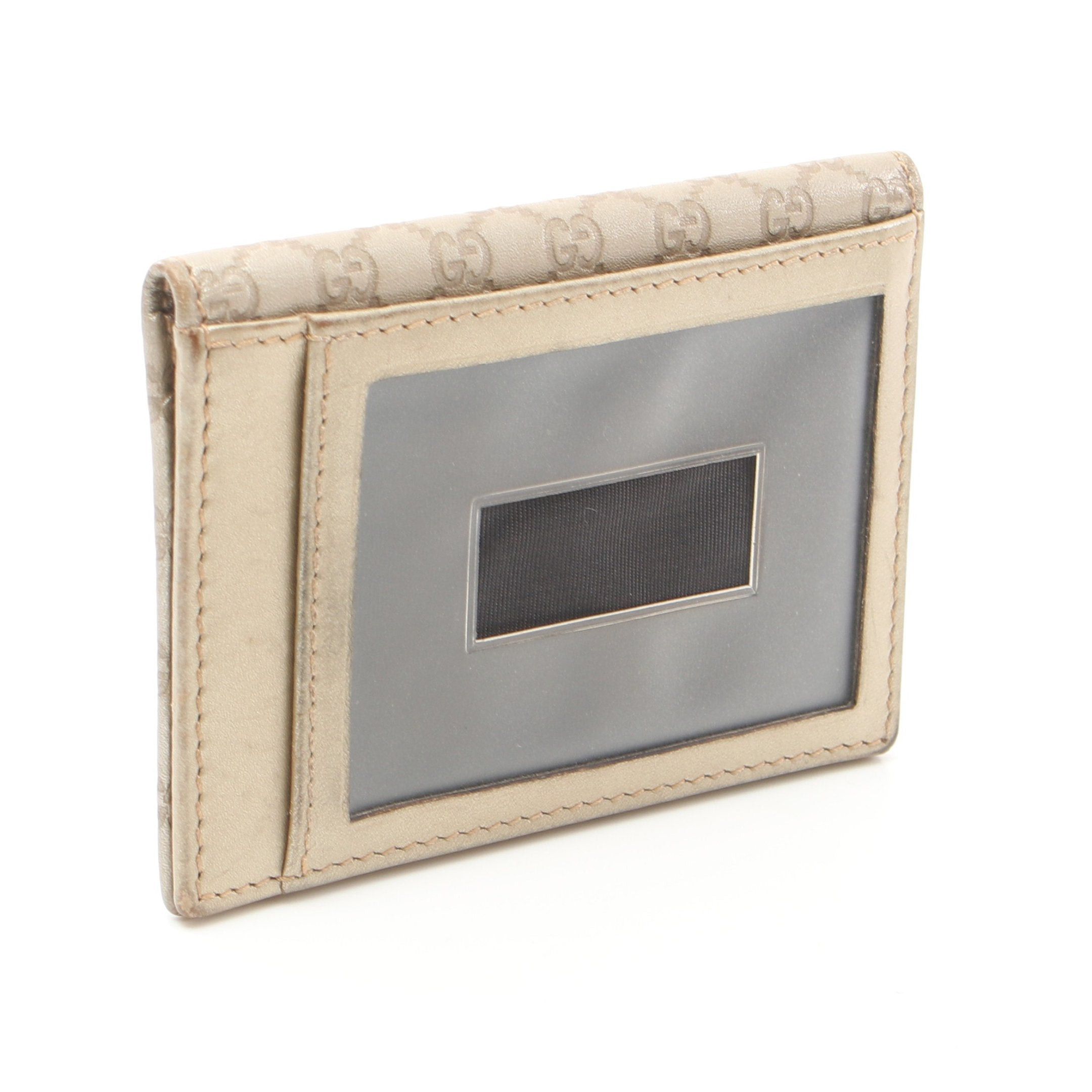 Gucci Gucci Micro Gucci Pass Case Card Leather Champagne Gold | Grailed