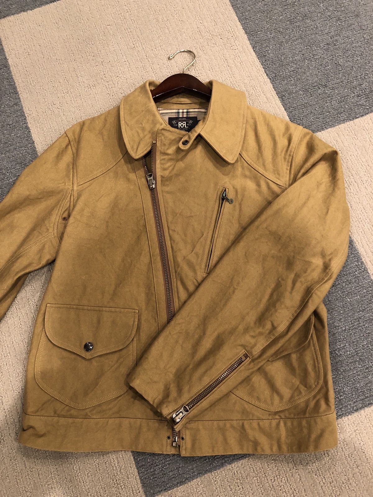RRL Ralph Lauren Canvas Biker Jacket | Grailed