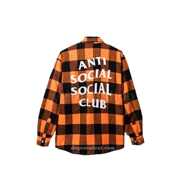 Anti Social Social Club ASSC Orange Flannel | Grailed
