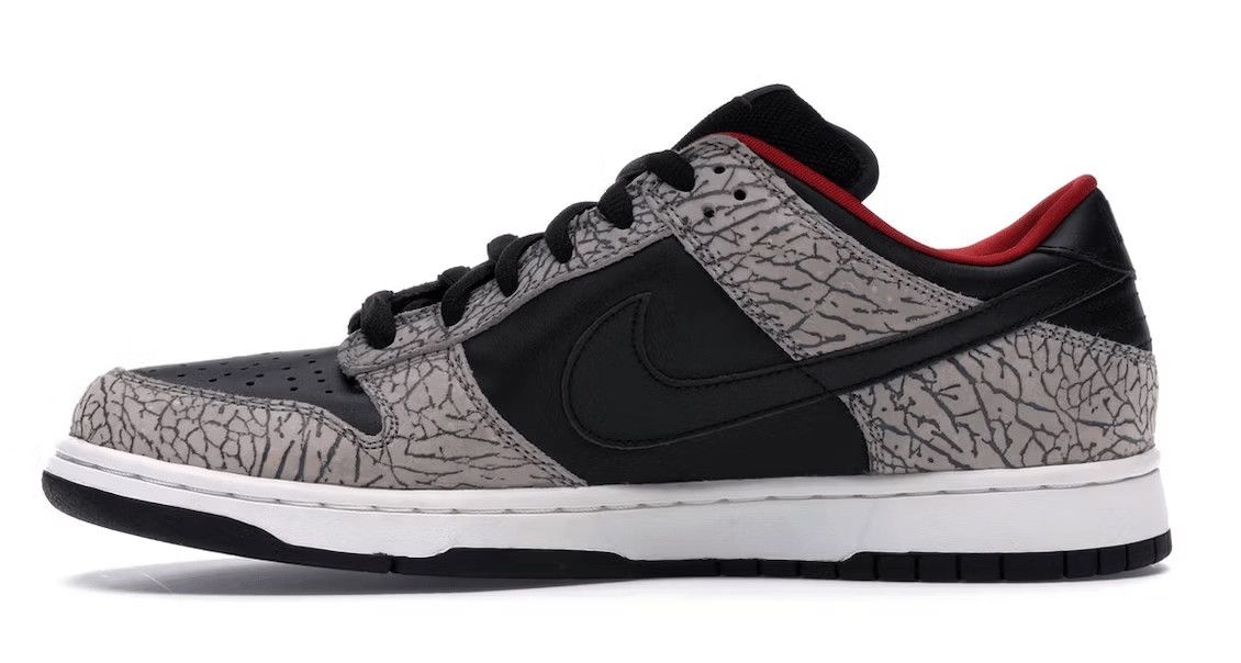 Nike SB Dunk Low Supreme Black Cement (2002) | Grailed