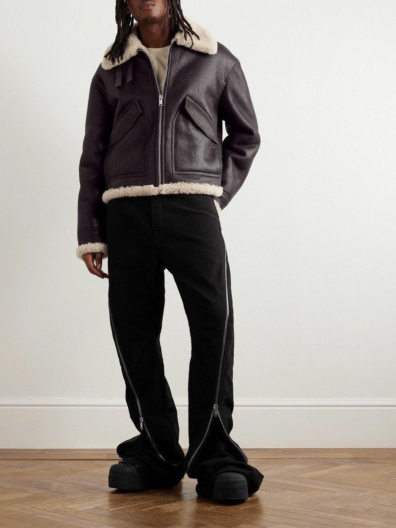Givenchy Shearling Leather Bomber Jacket | Grailed