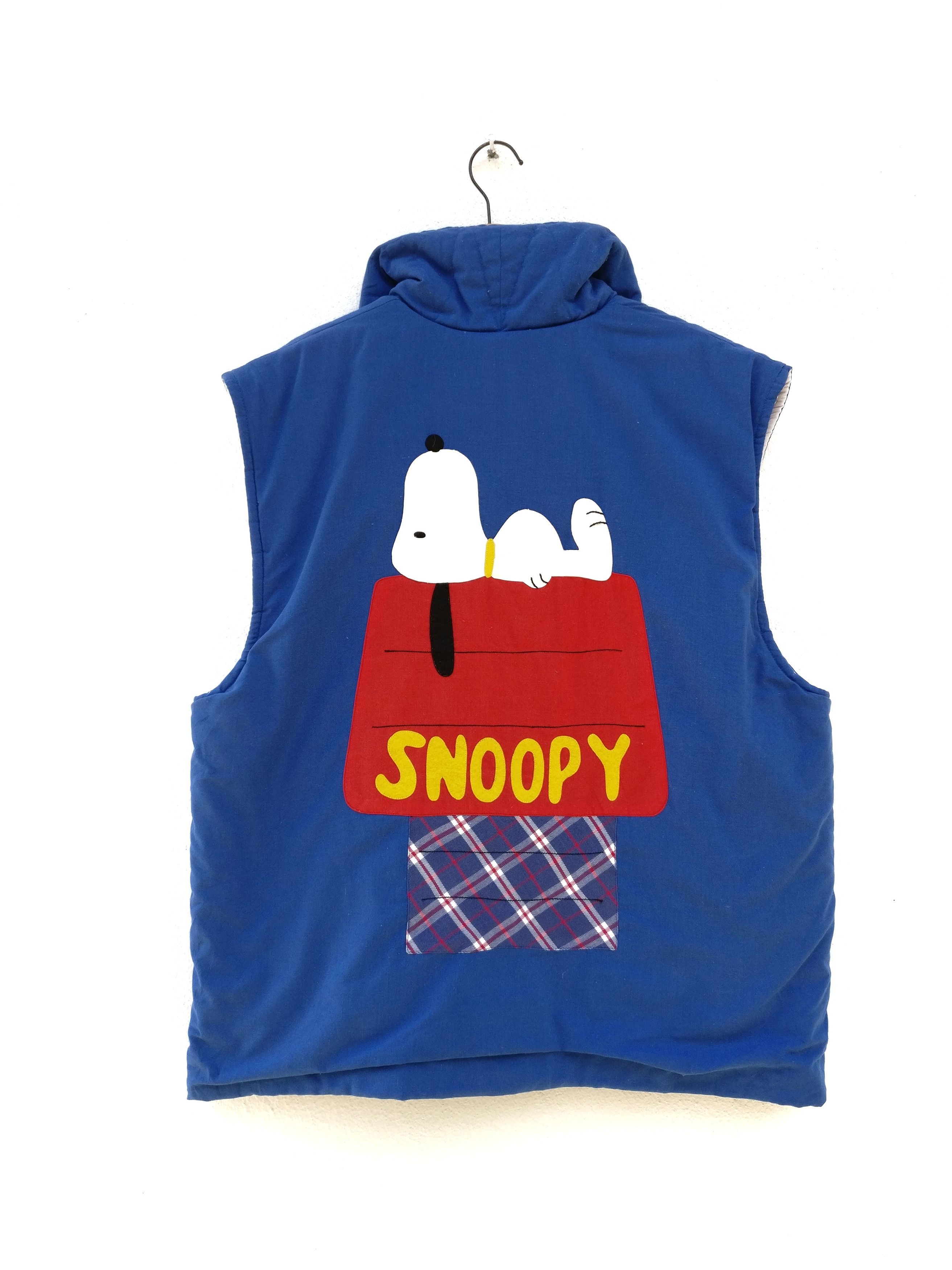 Vintage VINTAGE SNOOPY PUFFER VEST LIGHT JACKET DOUBLE POCKET | Grailed