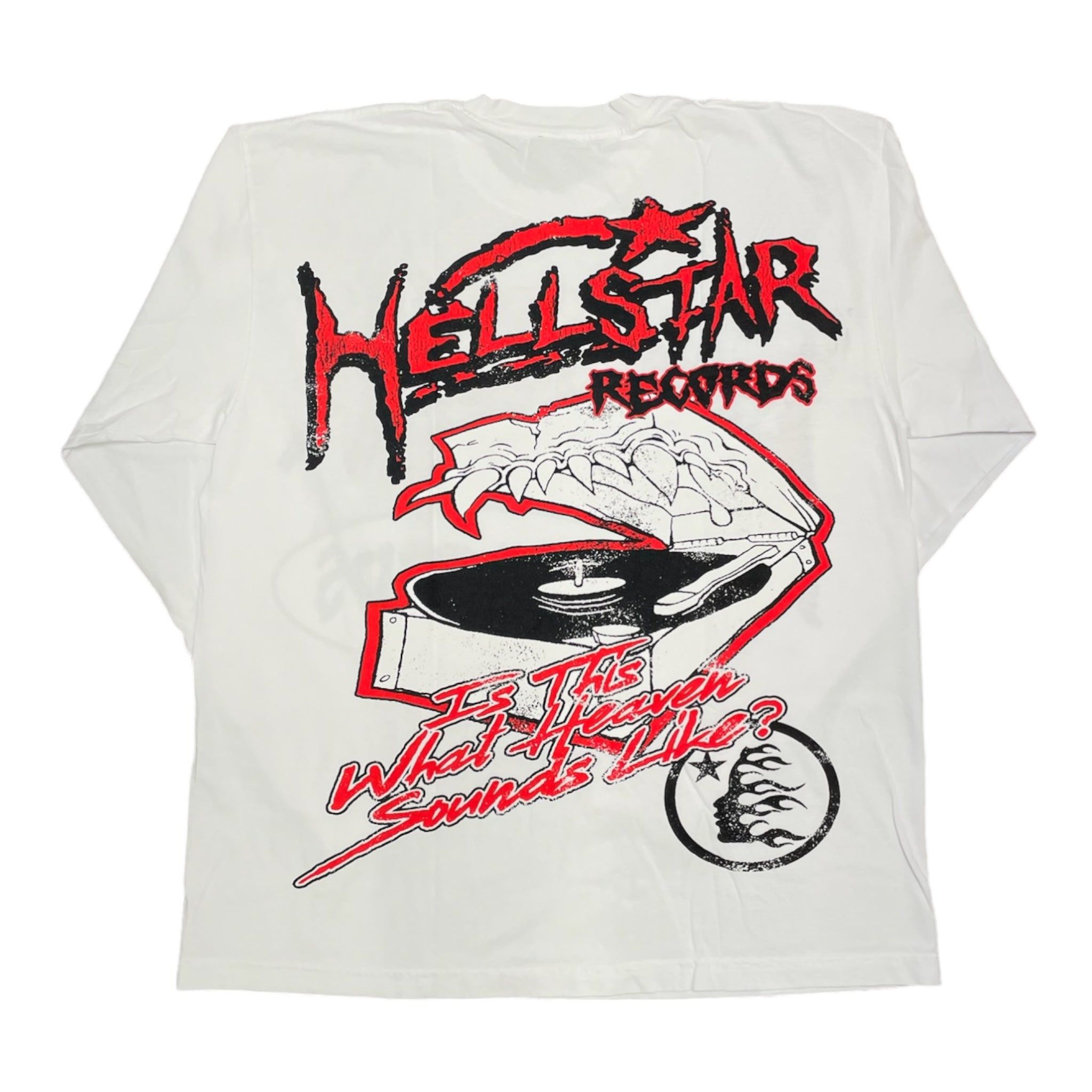HELLSTAR Records Long Sleeve Tee Shirt White | Grailed