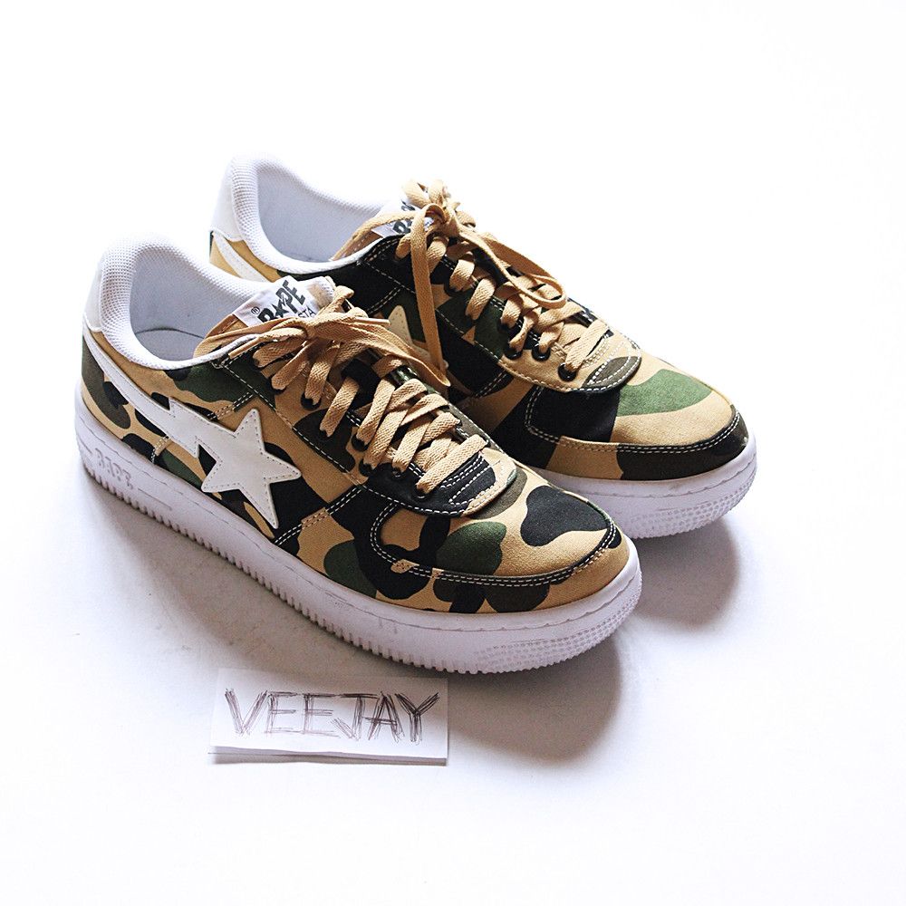 Bape Bapesta First Camo Yellow | Grailed