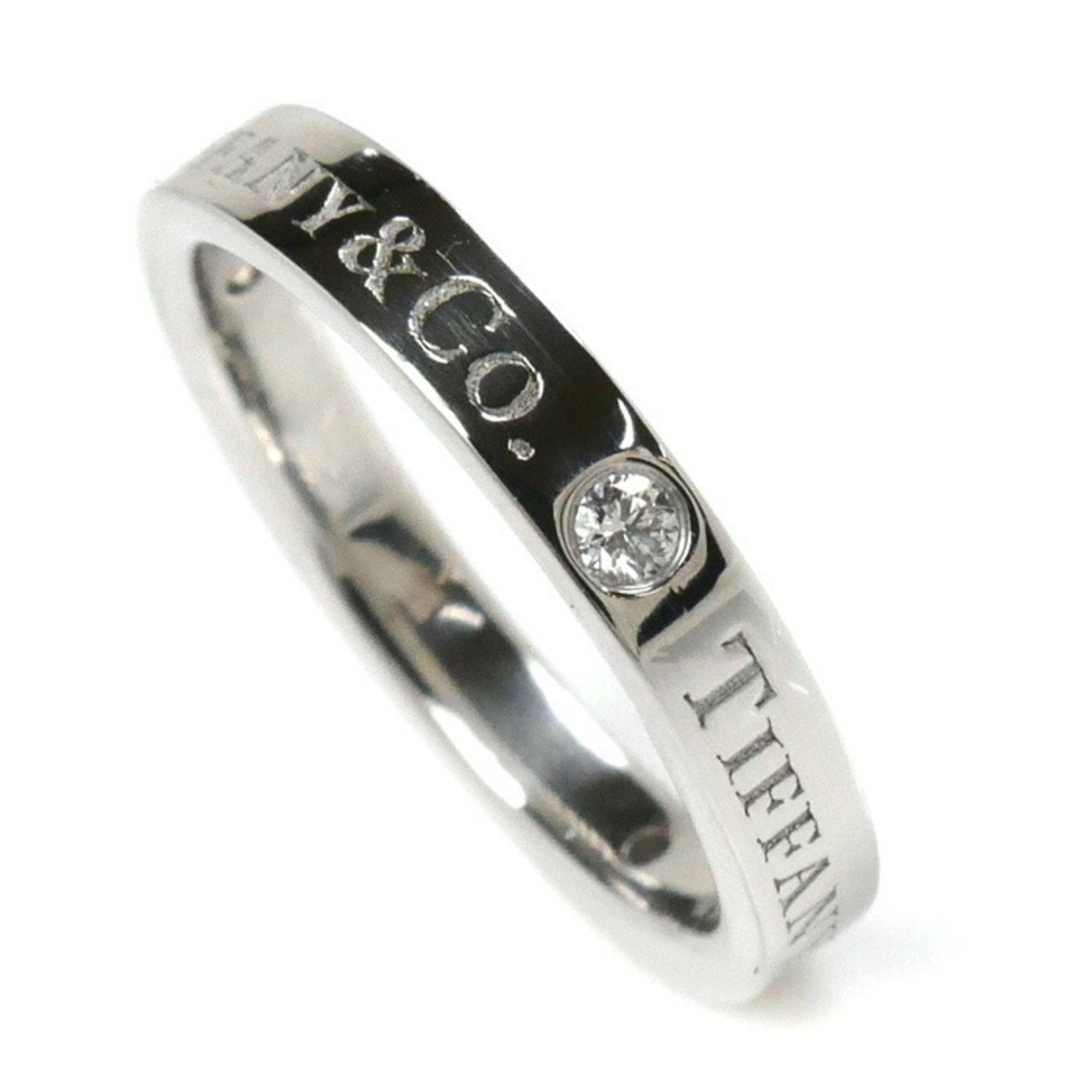 Tiffany & Co. TIFFANY & Co. Tiffany Pt950 Platinum Flat Band 3P Diamond ...