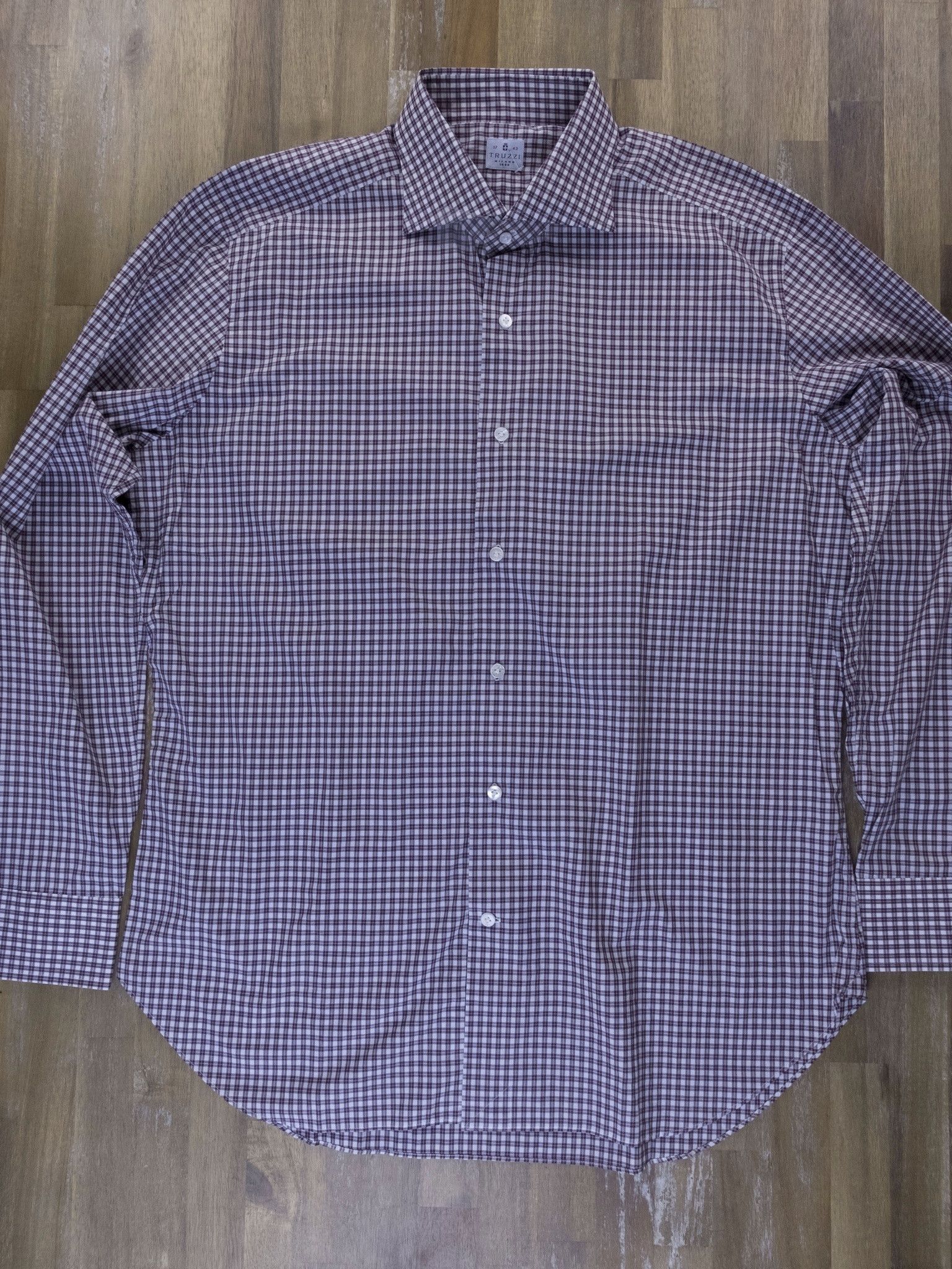 Truzzi TRUZZI Milano plaid cotton shirt authentic - Size 43 / 17 - NWT ...