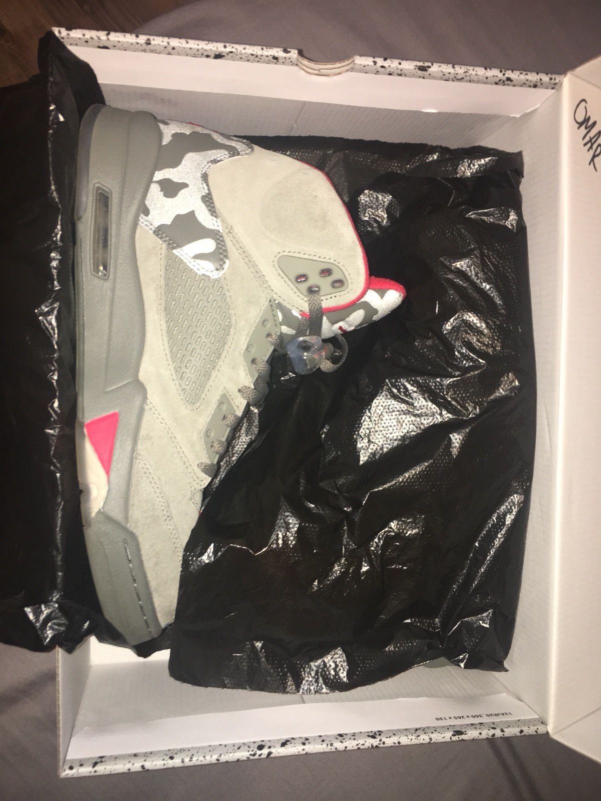 Jordan Brand Jordan 5s Grey / Red Suede | Grailed