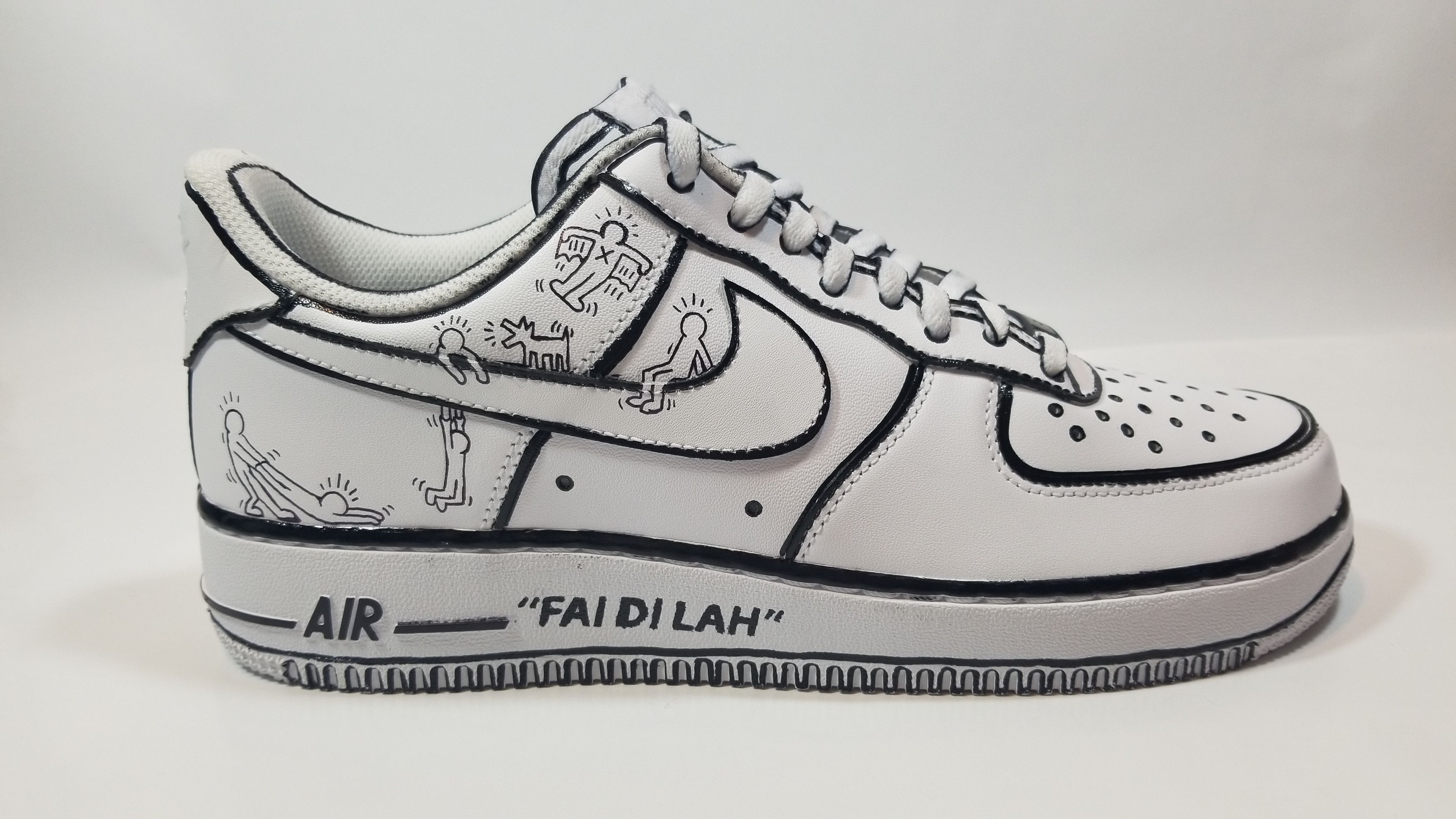 Nike Custom Nike AF1 - KAWS x Keith Haring (2.0) | Grailed