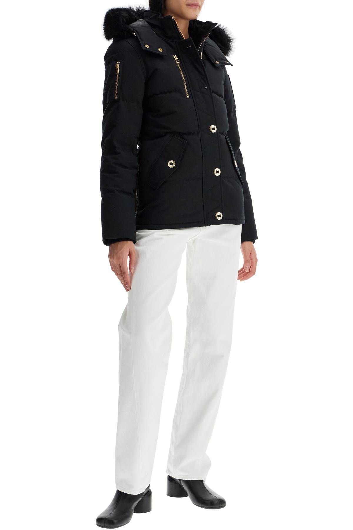 Moose Knuckles Moose Knuckles "3q Canvas Down Jacket With Shear Label ...