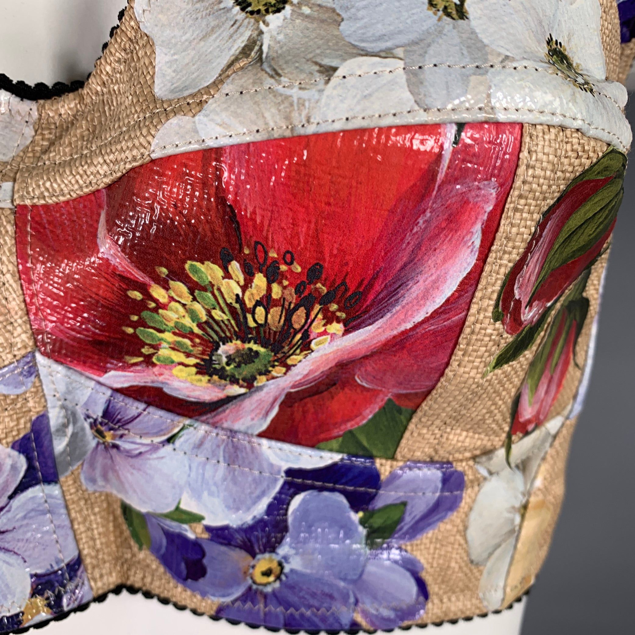 Dolce & Gabbana Multi Color Nylon Blend Floral Bralette | Grailed