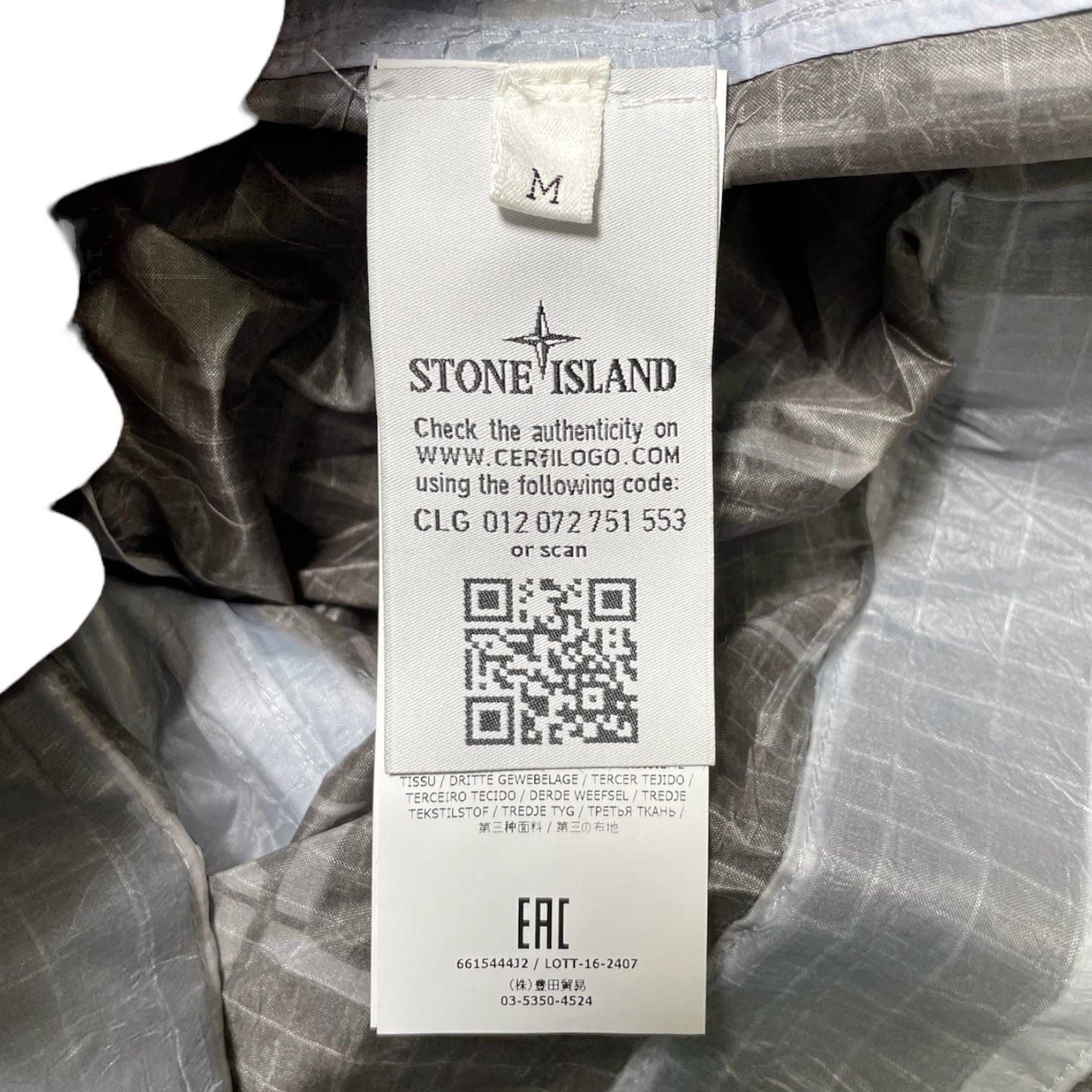 Stone Island Paper Poly SI House Check Grid Jacket Black | Grailed