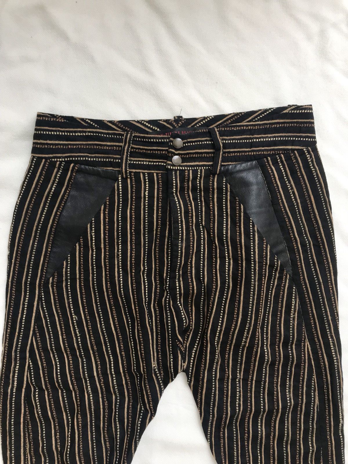 Vintage Drop Crotch Drain Pipe Leg Novelty Trousers | Grailed