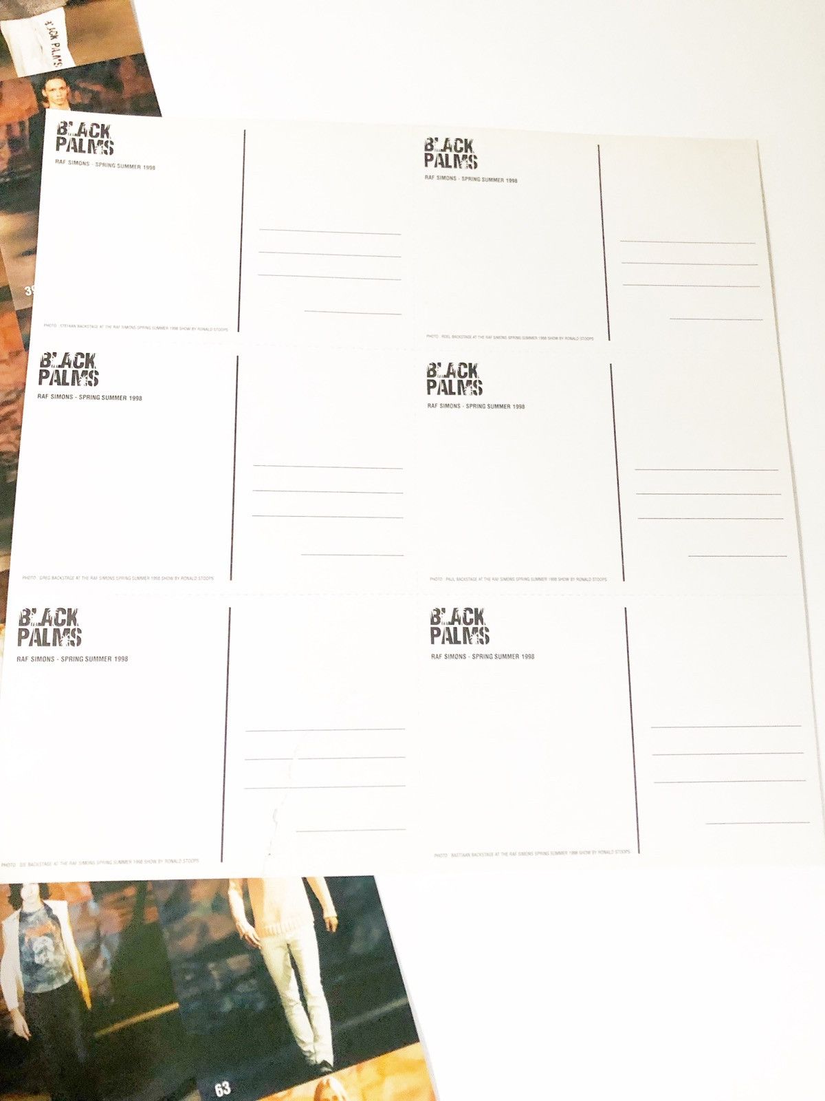 Raf Simons Rare 1998 Black Palms Lookbook Poster Collection | Grailed