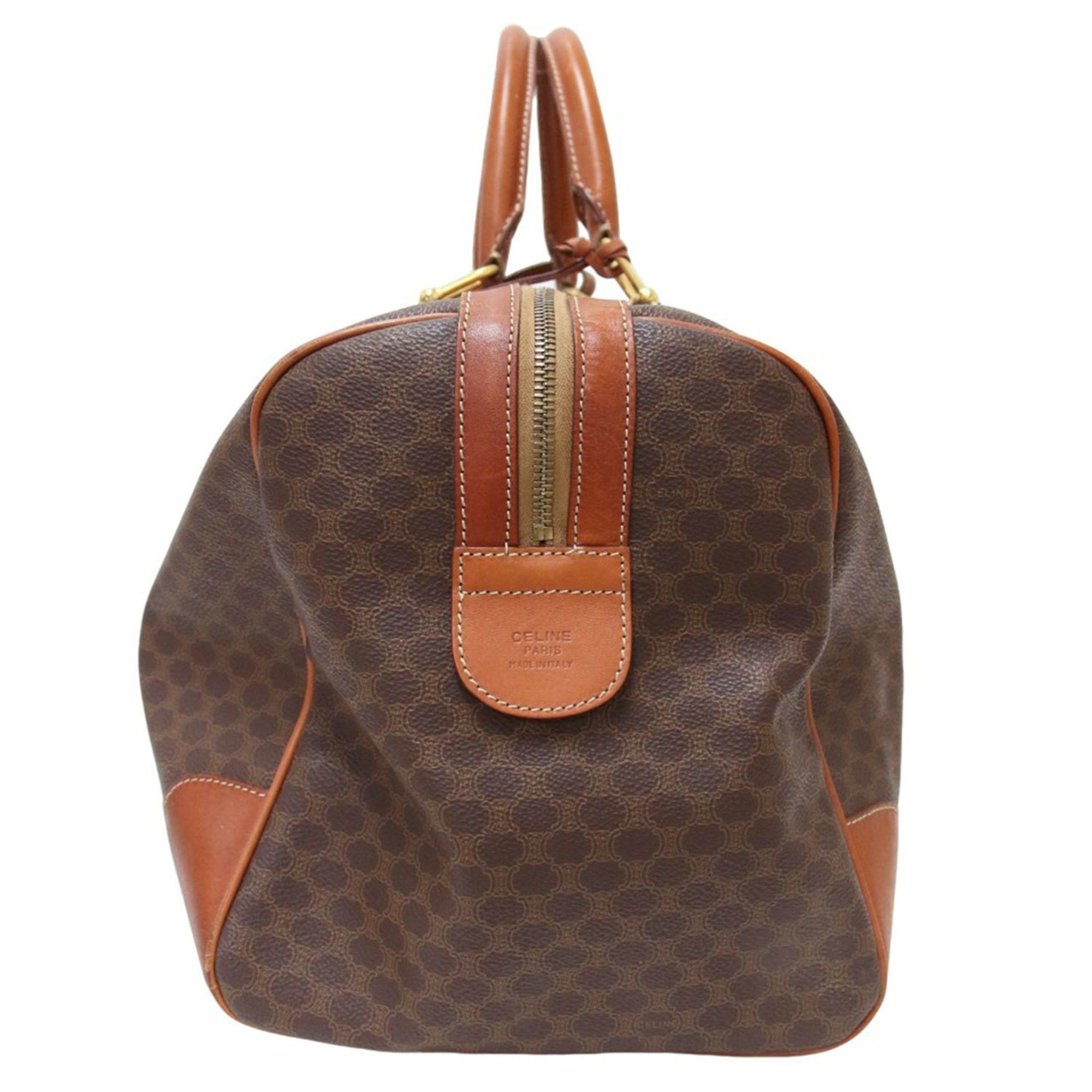 Celine CELINE Macadam Boston Bag, Coated Canvas, Leather, Pattern ...