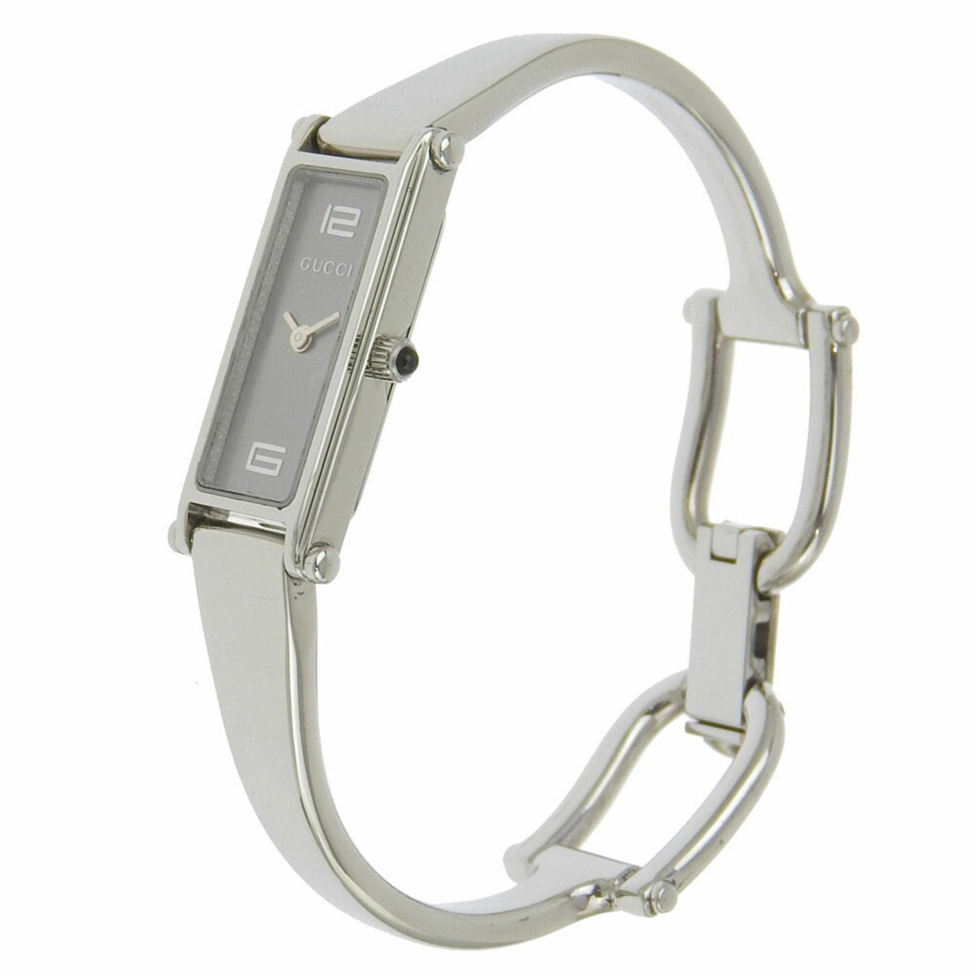 Gucci Gucci Watch 1500L Stainless Steel Quartz Analog Display Grey Dial ...