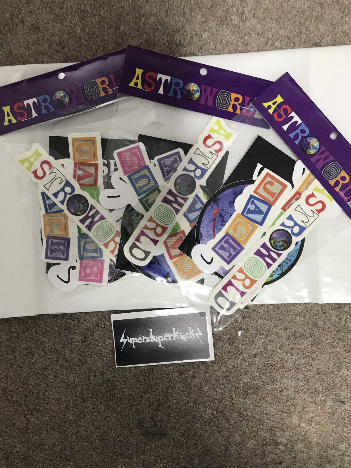 Travis Scott Travis Scott Astroworld Merchandise• Sticker Pack | Grailed