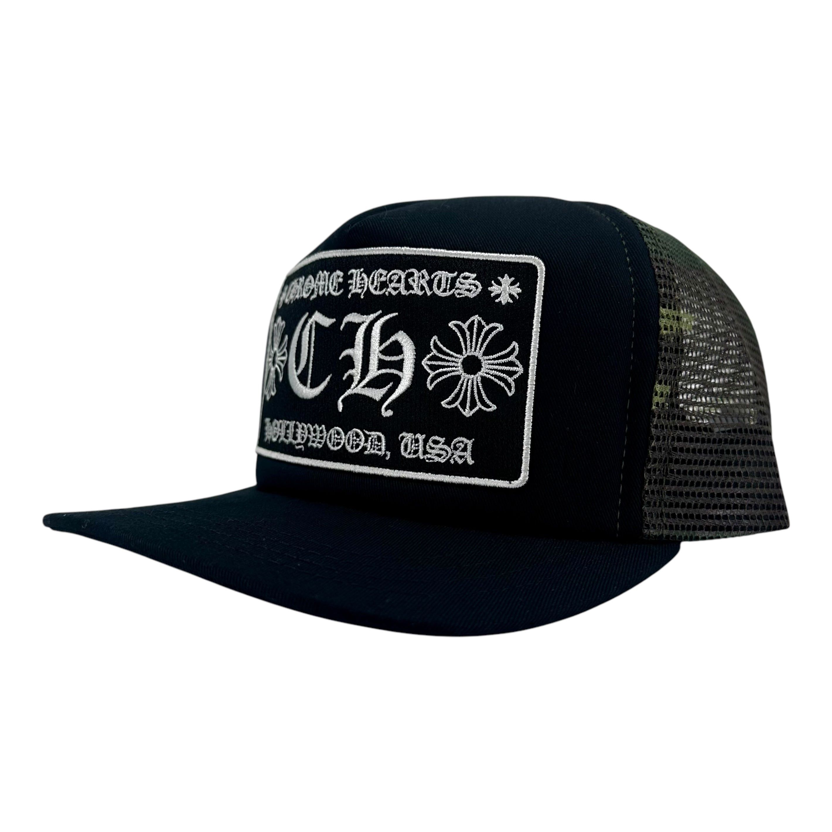 Chrome Hearts CH Hollywood Trucker Hat Black Camo | Grailed