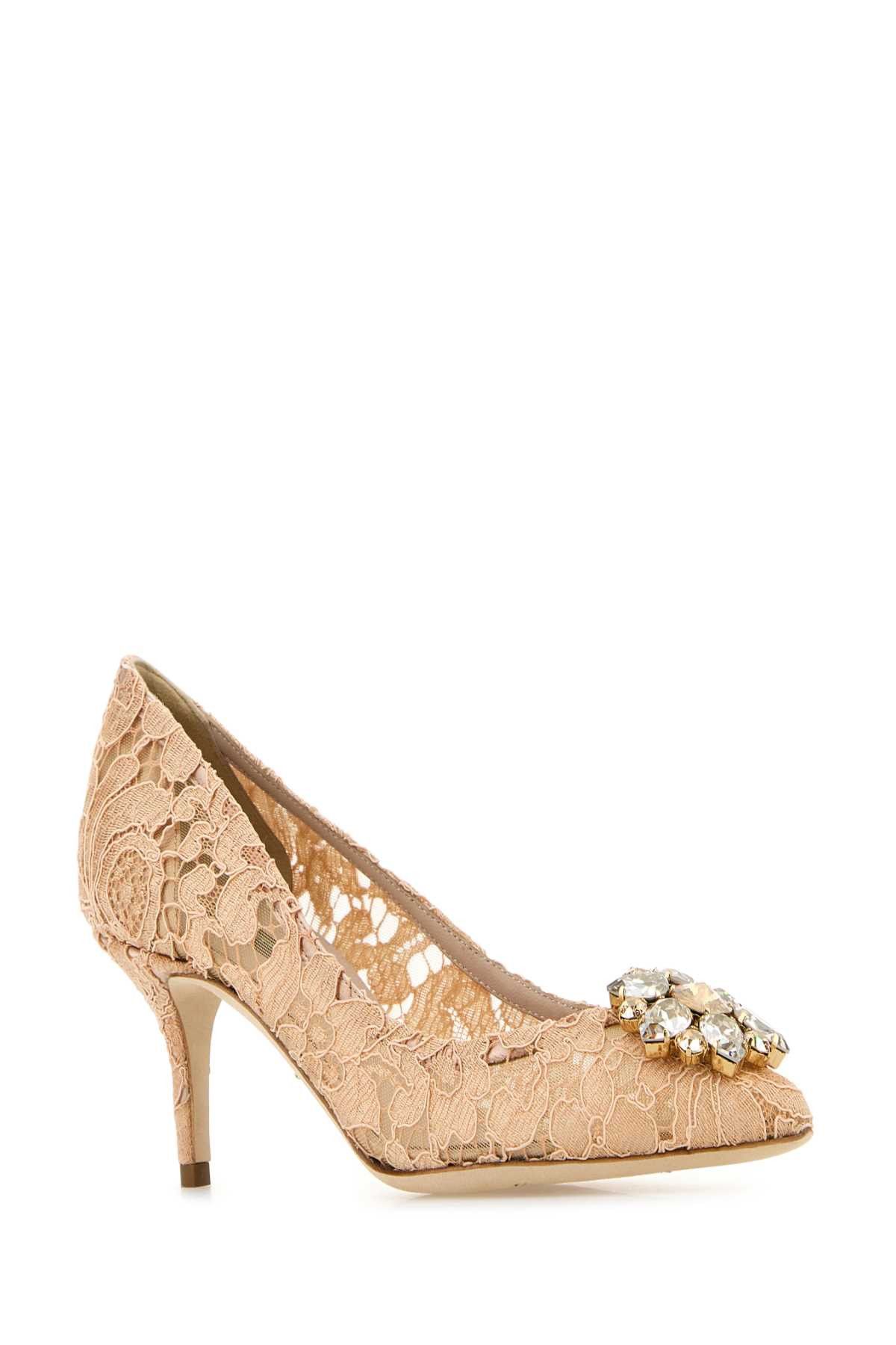 Dolce & Gabbana Peach Pink Lace Pumps | Grailed