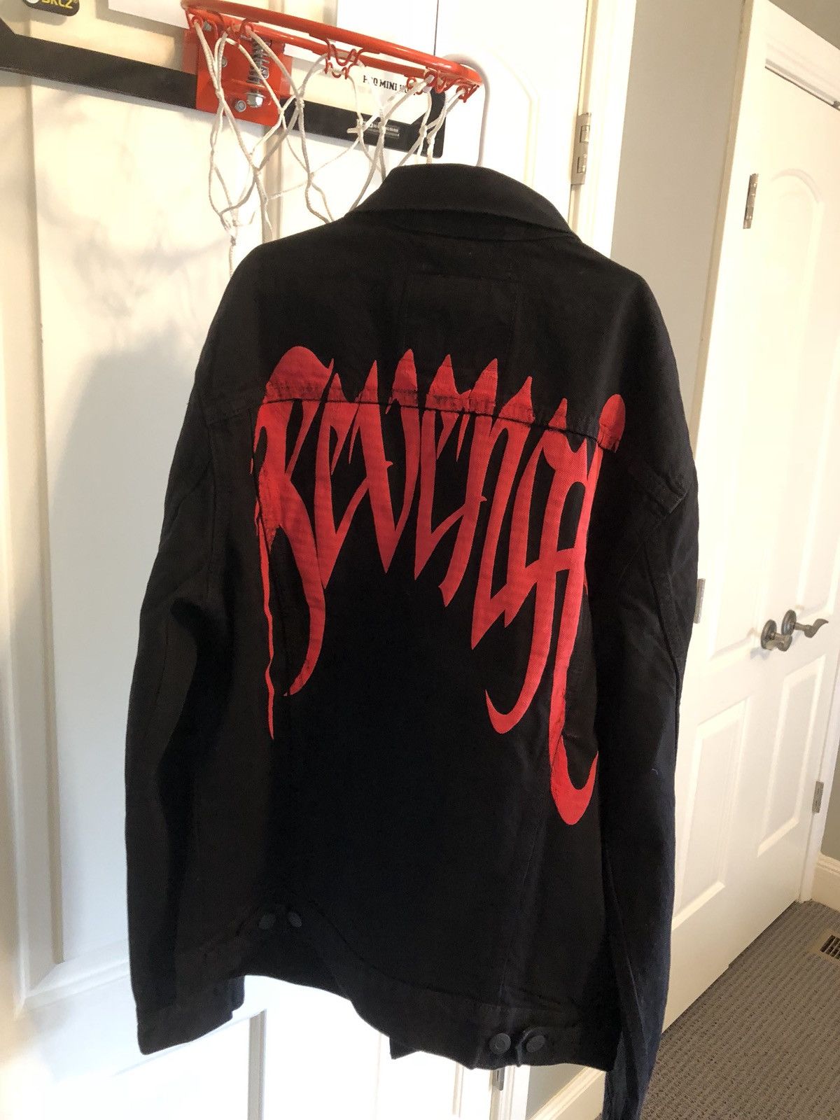 Levi's × Revenge Red And Black Revenge Levi’s Denim Jacket XXXTENTACION ...