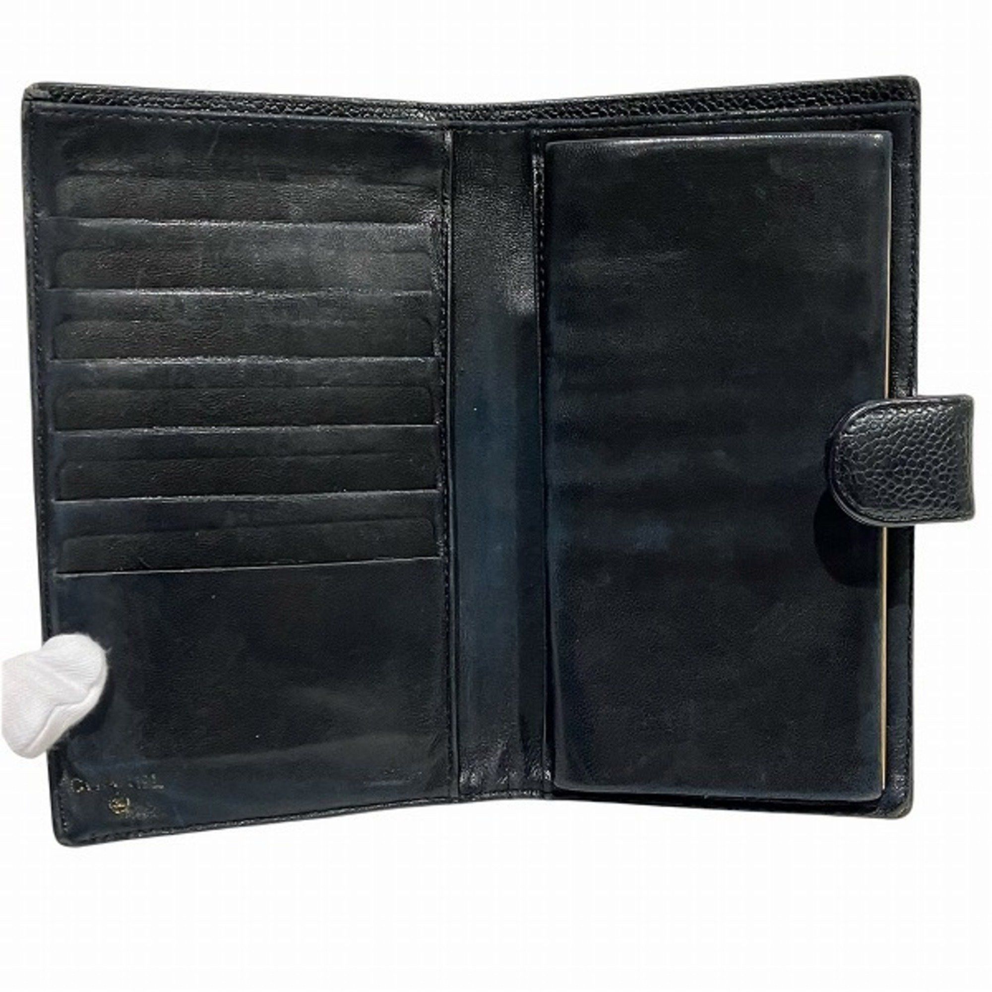 Chanel CHANEL Coco Mark Caviar Skin Bi-fold Wallet for Women | Grailed