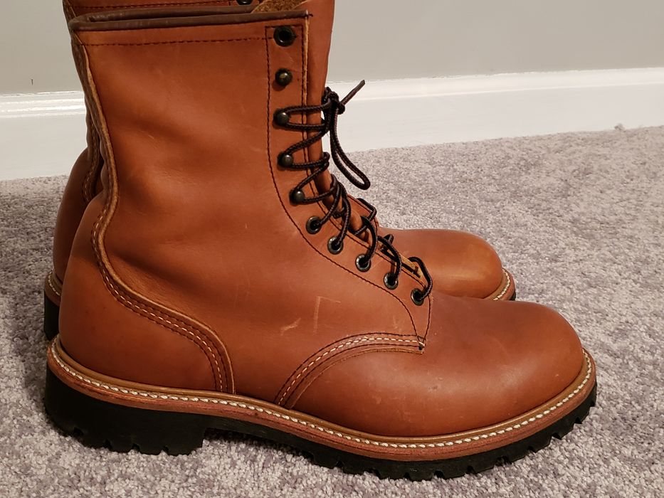 Red Wing New - Rare 899 TruWelt 8" Brown Leather Boots EE Wide | Grailed