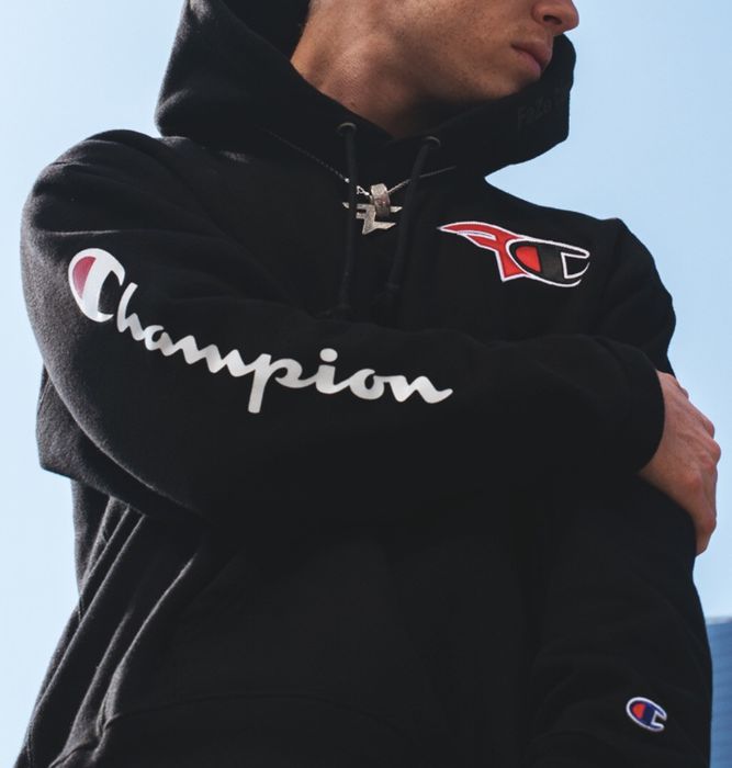 Champion FaZe Clan x Champion Hoodie Black | Grailed