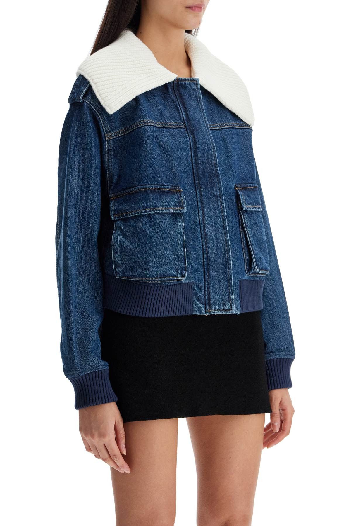 Self-Portrait Denim Bomber Jacket For | Grailed