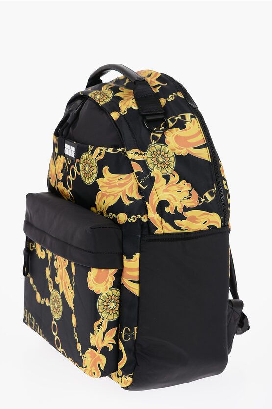 Versace JEANS COUTURE Baroque Printed RANGE ICONIC Backpack with Max ...