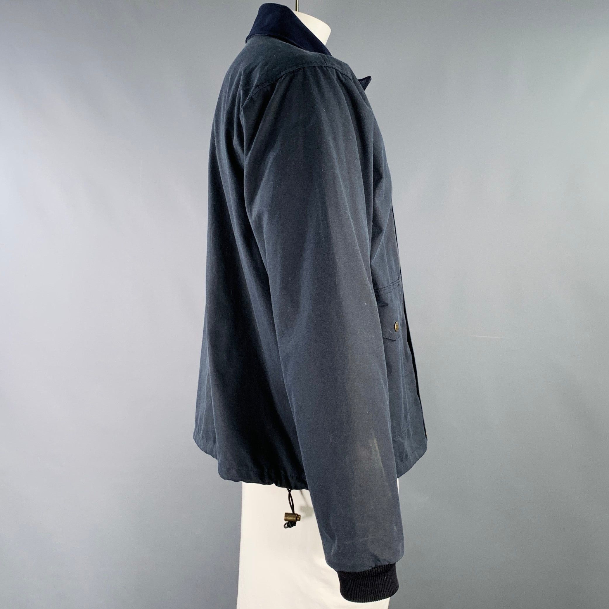 Filson FISON Navy Waxed Cotton Zip Up Jacket | Grailed