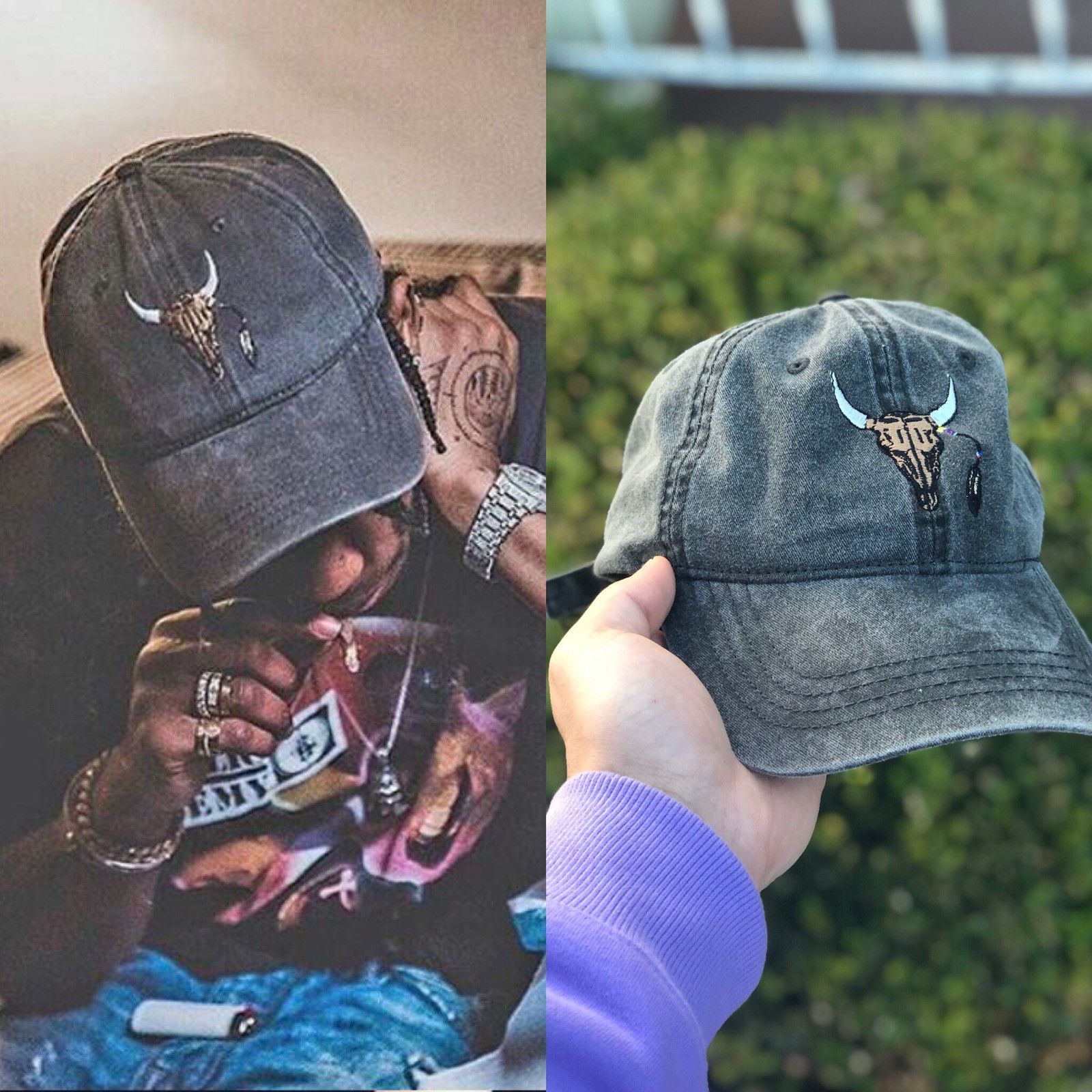 Travis Scott Travis Scott Rodeo Skull Vintage Wash ASTROWORLD Hat | Grailed