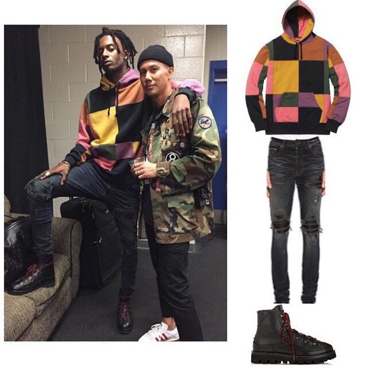 Supreme RARE FW17 Colorblocked Patchwork Hoodie Playboi Carti | Grailed