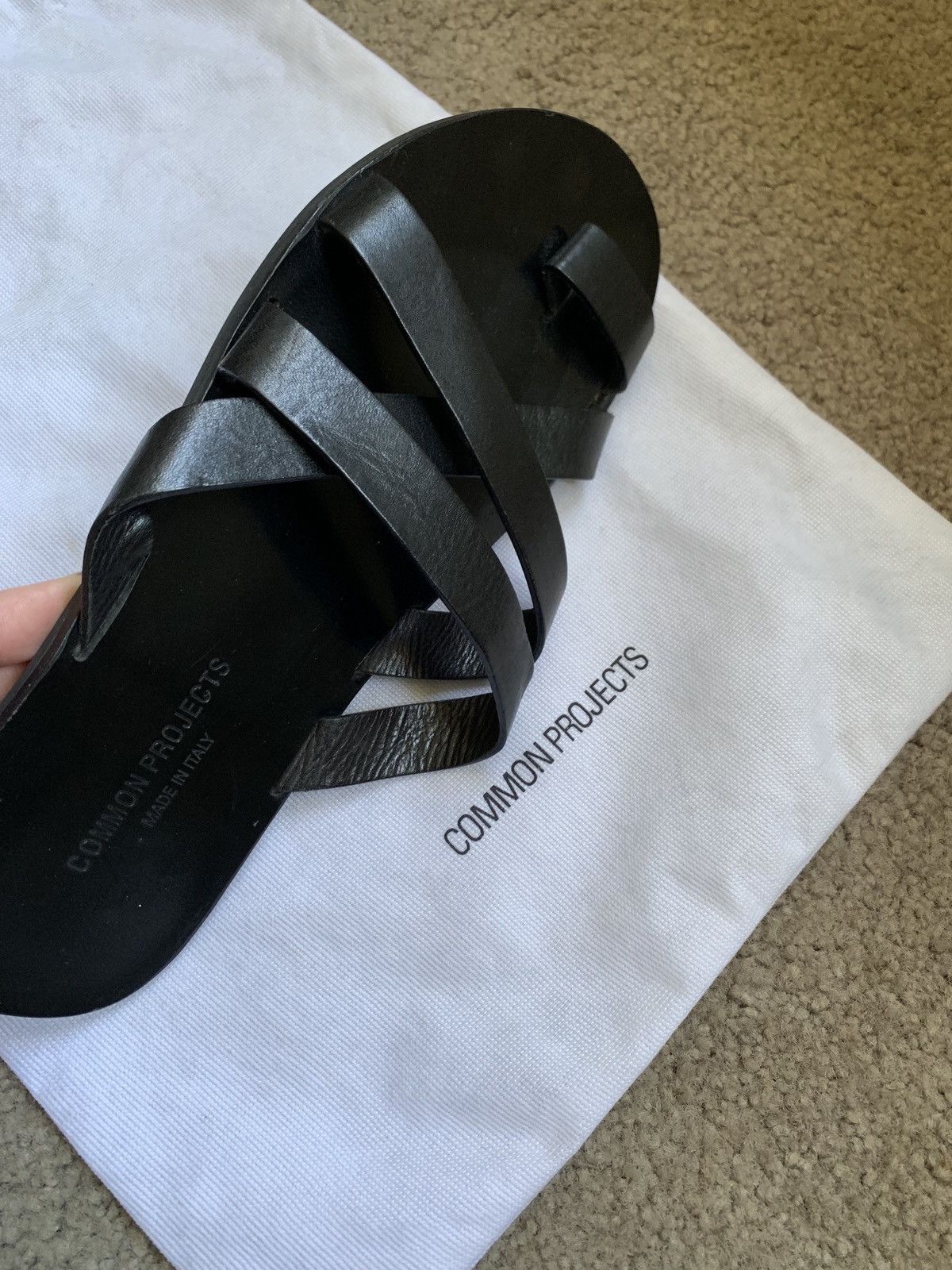 Common Projects 1983 SANDAL - BLACK | Grailed