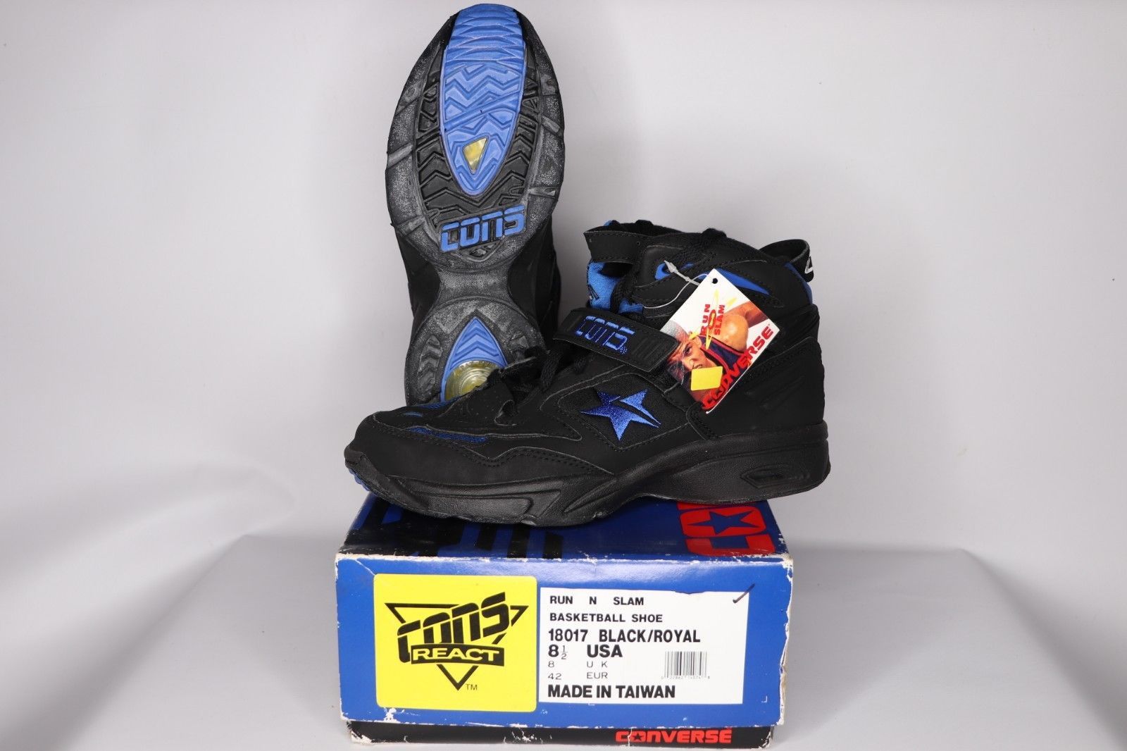 Vintage Vintage 90s New Converse Mens 8.5 Kevin Johnson Run N Slam Cons ...